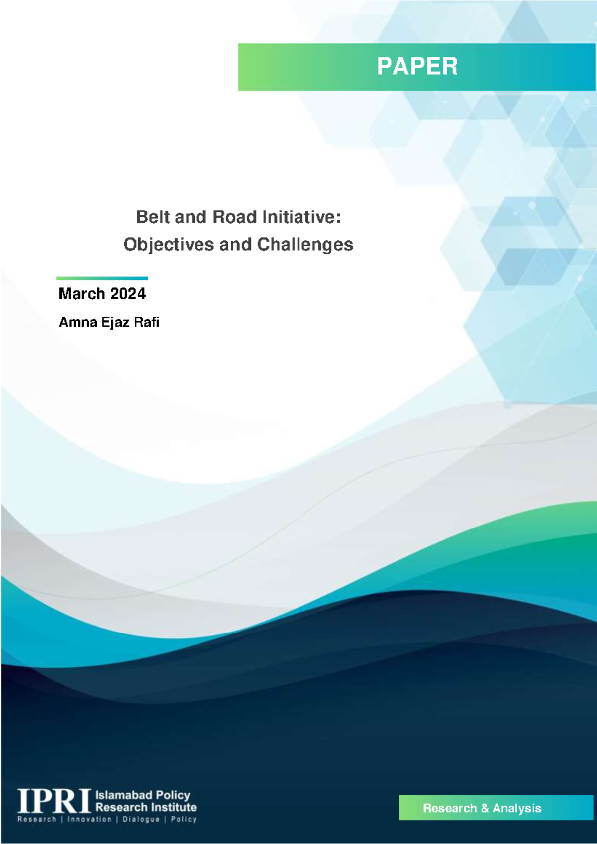 Paper BRI March 2024 - bri document - PAPER Belt and Road Initiative ...