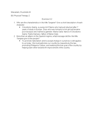 Assignments on education settings in physical therapy - MACASLAM ...