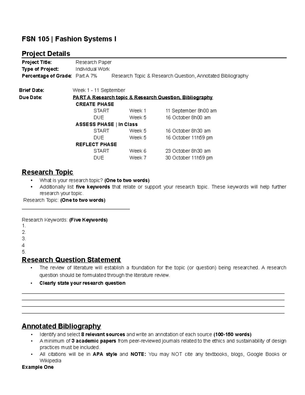2 FSN 105 Research Paper Part A Template - FSN 105 | Fashion Systems I ...
