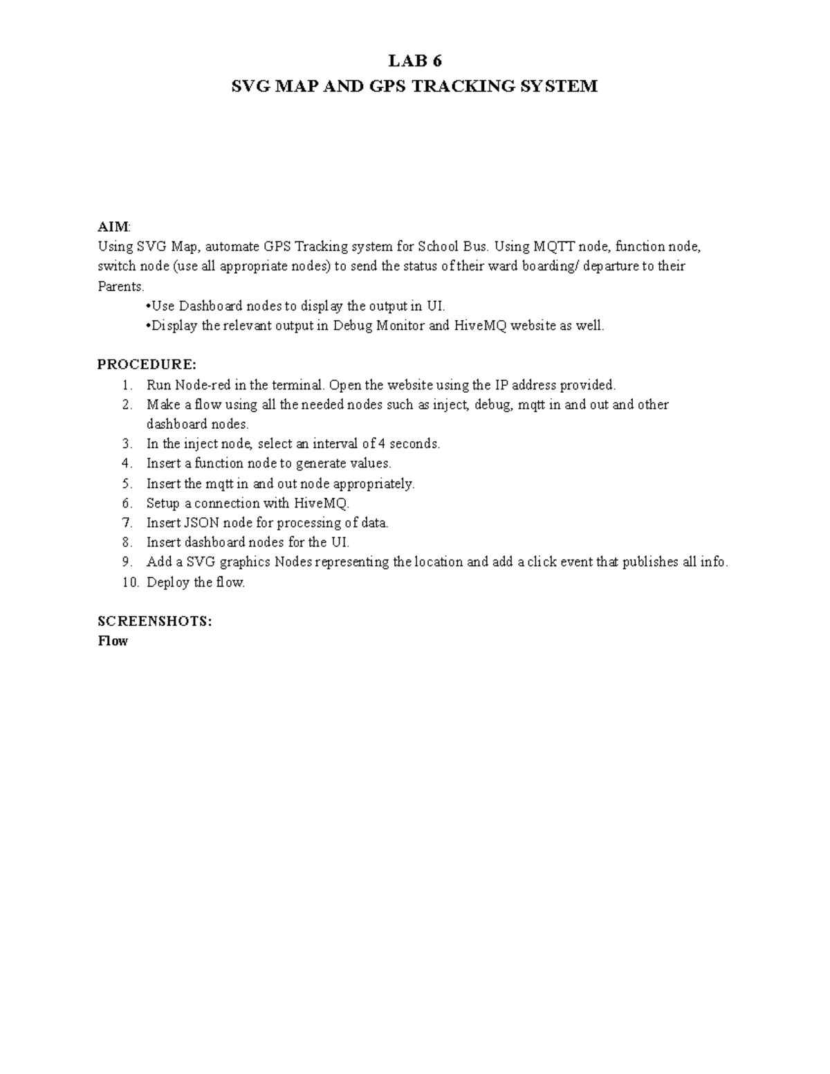 SVG Map and GPS - LAB 6 SVG MAP AND GPS TRACKING SYSTEM NAME: MUSKAAN V ...