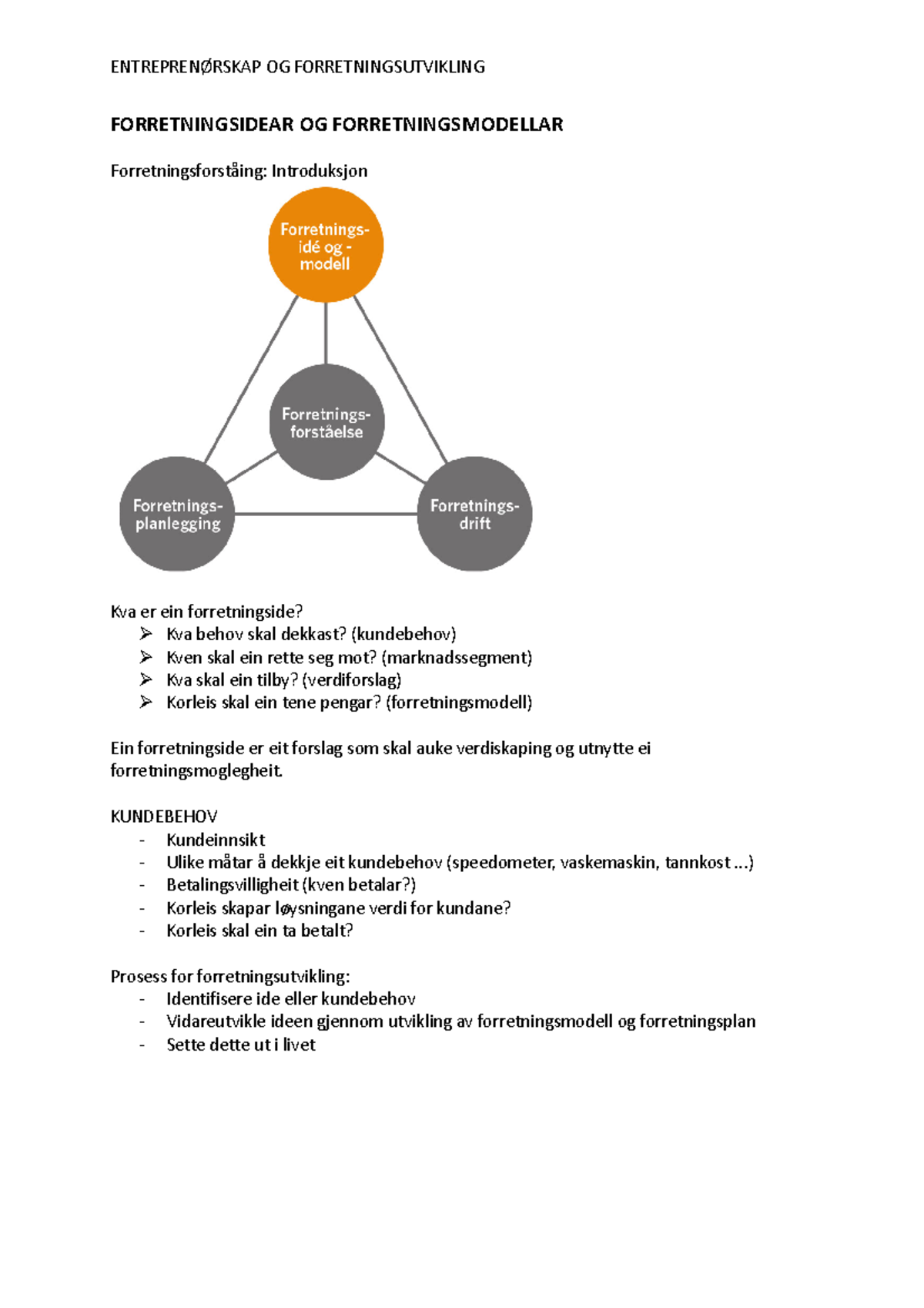 Forretningsidear OG Forretningsmodellar - FORRETNINGSIDEAR OG ...
