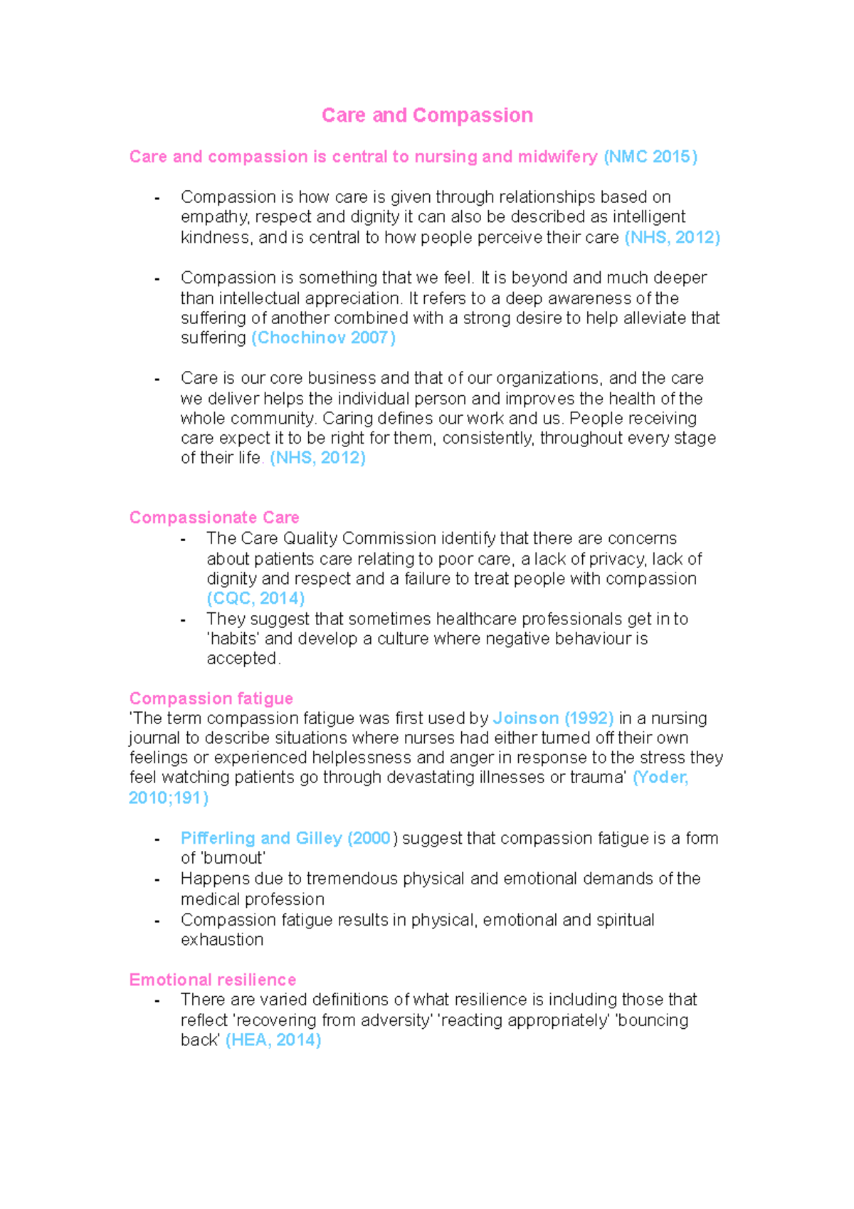 Care and Compassion - Care and Compassion Care and compassion is ...