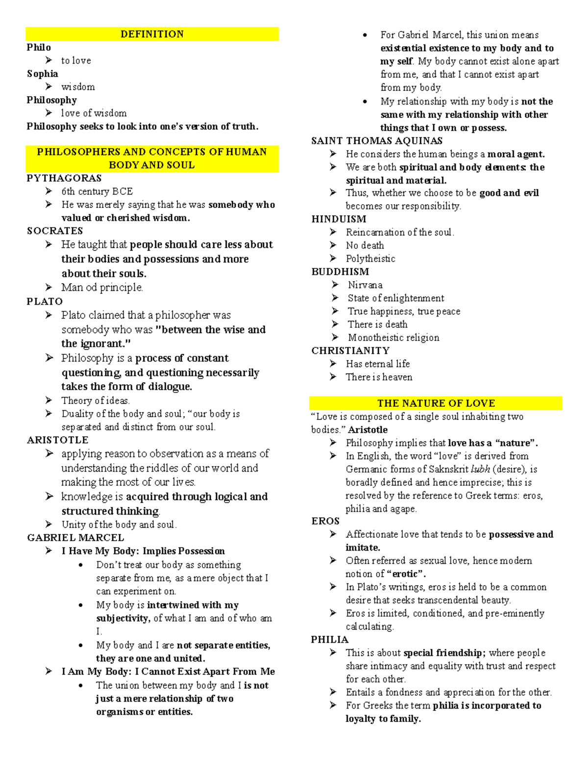 Philo-bes-cha - Introduction in Philosophy 1st quarter reviewer for ...