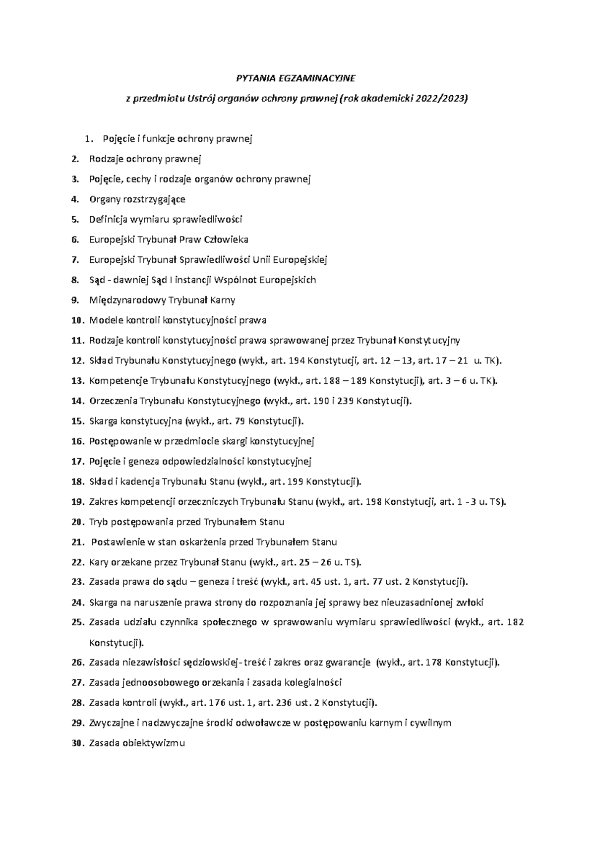 Zagadnienia egzaminacyjne. UOOP - PYTANIA EGZAMINACYJNE z przedmiotu ...