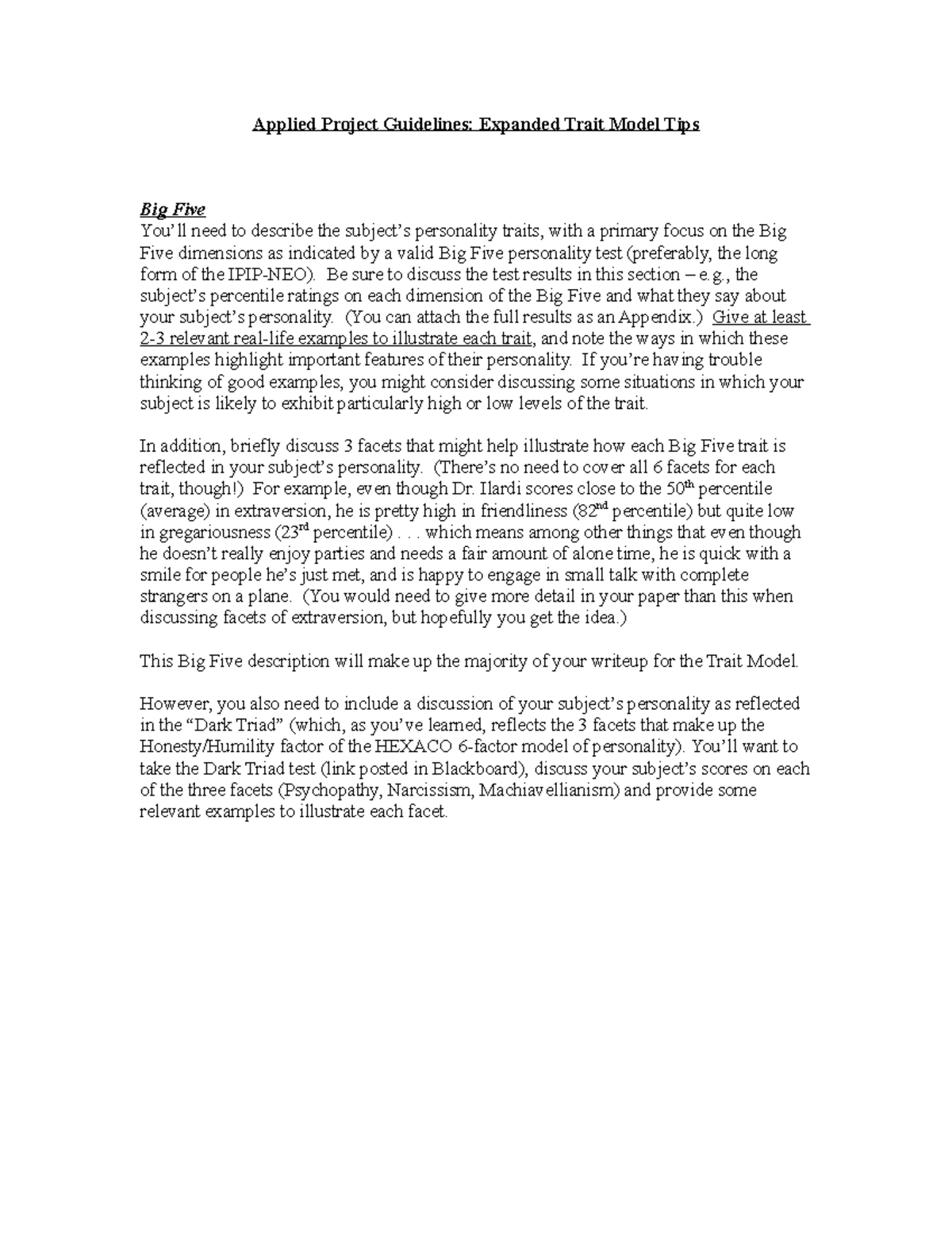 Psyc 120 Project Guidelines Trait Section 2022 Deprecated Api