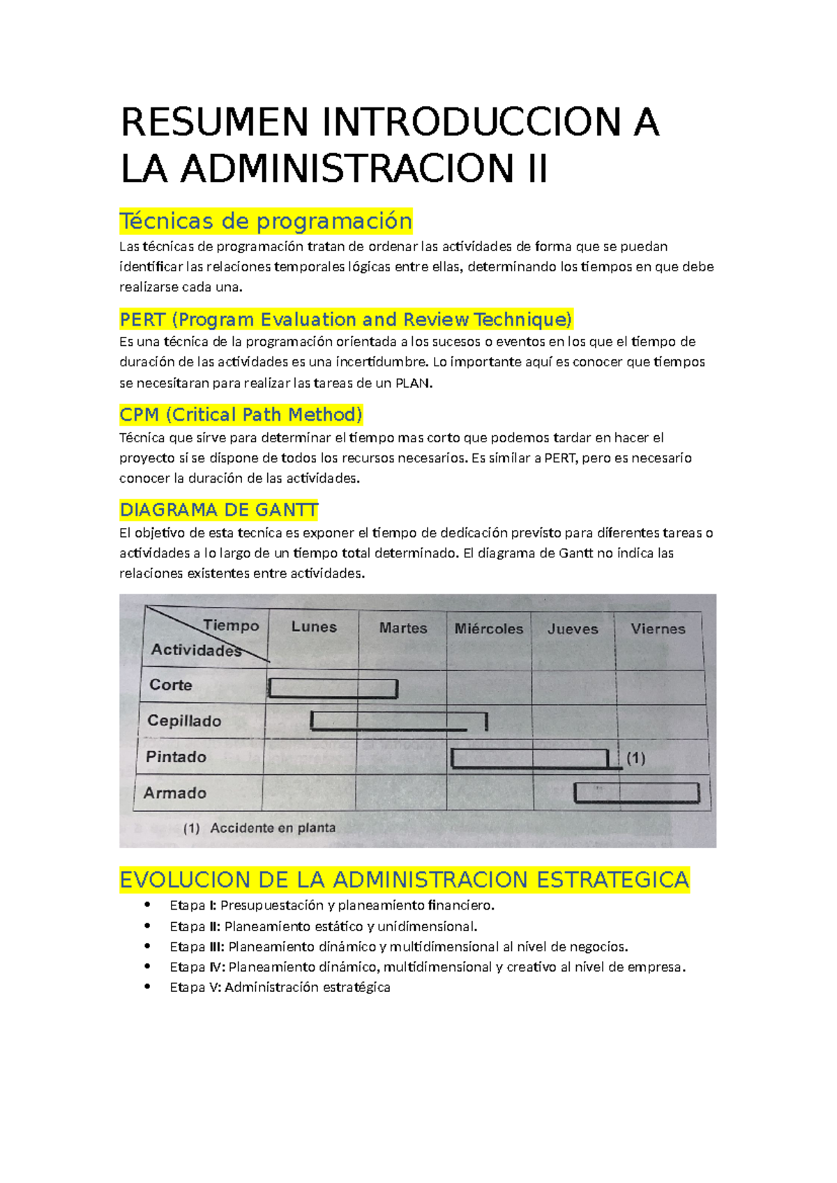 Resumen Introduccion A LA Administracion 2 - RESUMEN INTRODUCCION A LA ADMINISTRACION II ...
