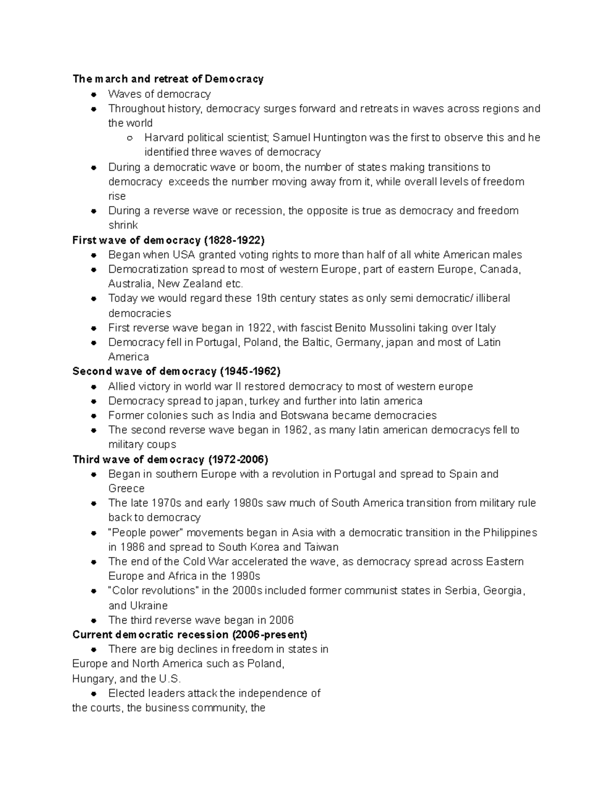 Ideology of Democracy - The Ups and Downs - The march and retreat of ...