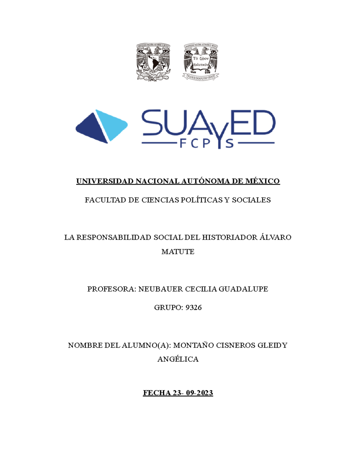Montaño-cisneros-gleidy- alvaro matute - UNIVERSIDAD NACIONAL AUTÓNOMA ...