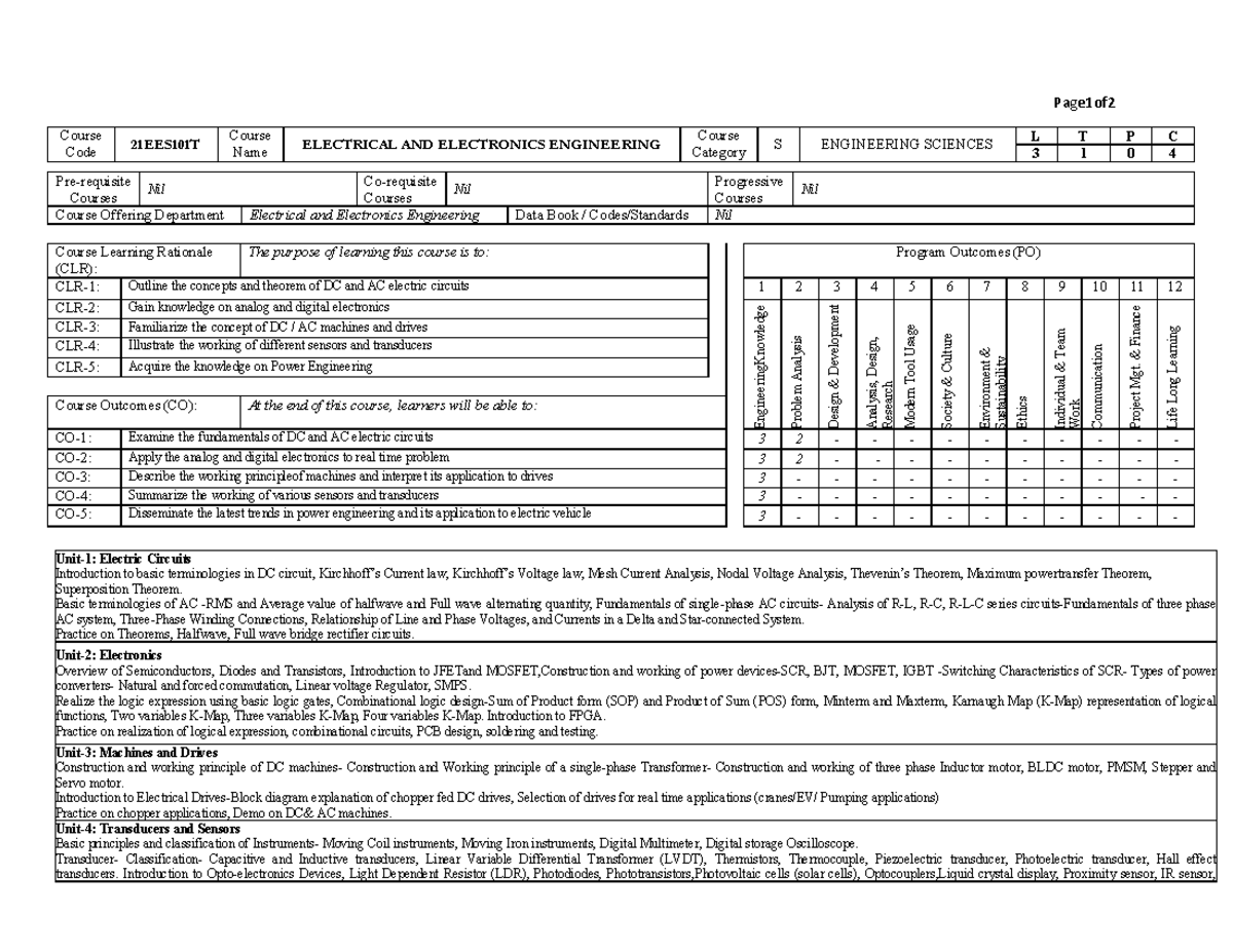 Syllabus SEMICONDUCTOR PHYSICS AND COMPUTATIONAL METHODS - Page 1 of 2 ...