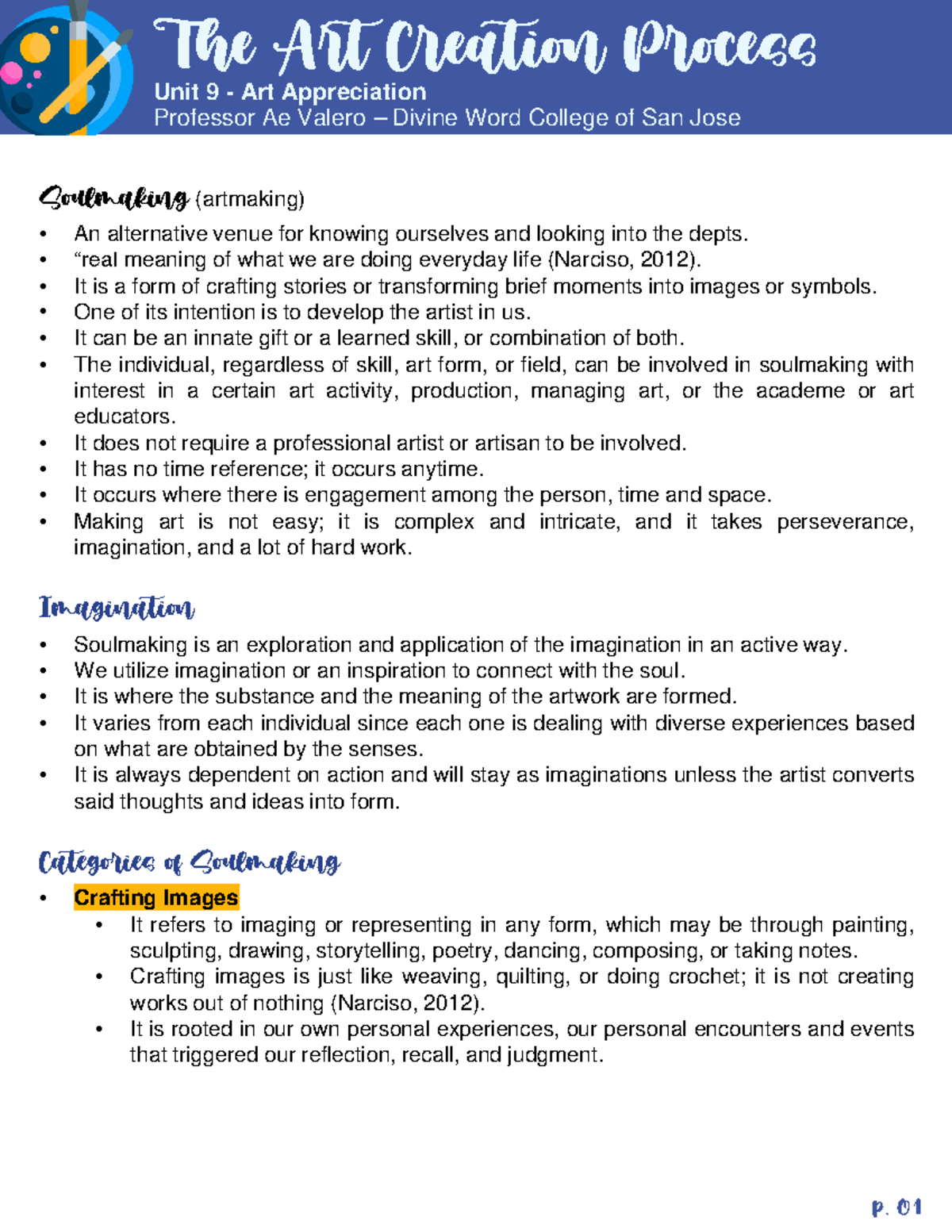 09 Handouts Soulmaking Appropriation and Improvisation - Soulmaking ...