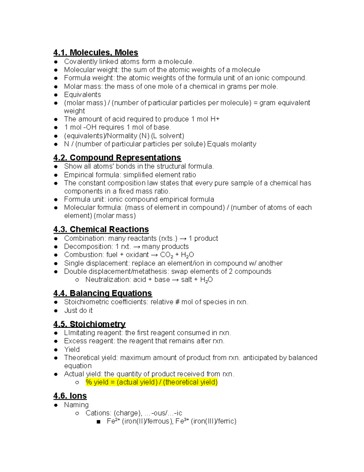 Molecules, Moles and Compound Representations - 4. Molecules, Moles ...
