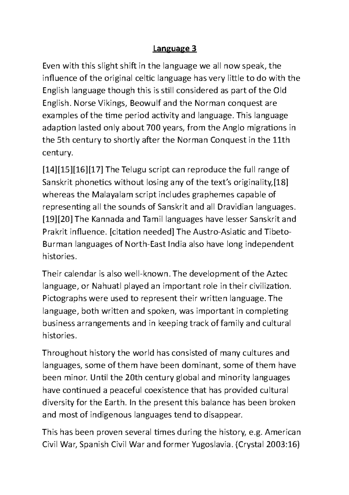 Language 3 - Language 3 Even with this slight shift in the language we ...