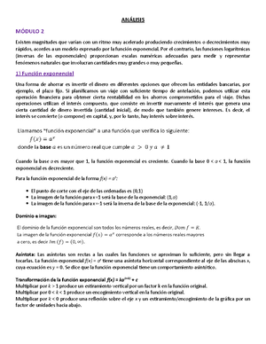Módulo 2 - Análisis Matemático - Herramientas Matematicas 2 - Siglo 21 ...