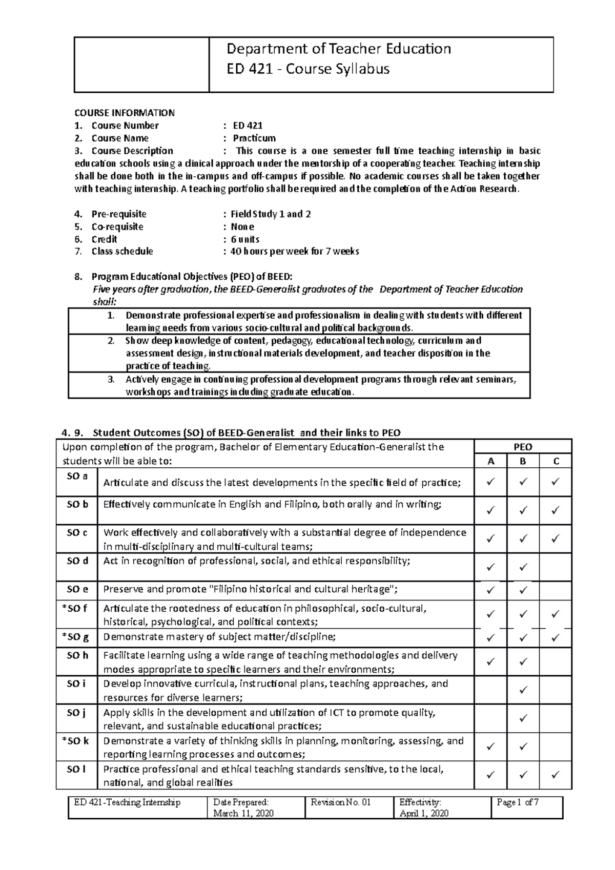 ED 421 Teaching Intership ED 421 Teaching Intership ED 421 Teaching ...