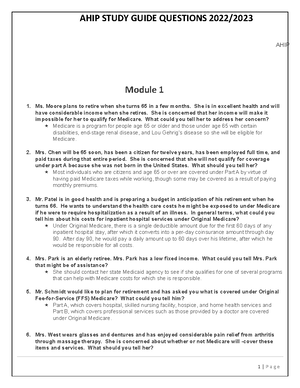 AHIP Module 3 Questions AND Answers 2022-2023 - AHIP Module 3 QUESTIONS ...