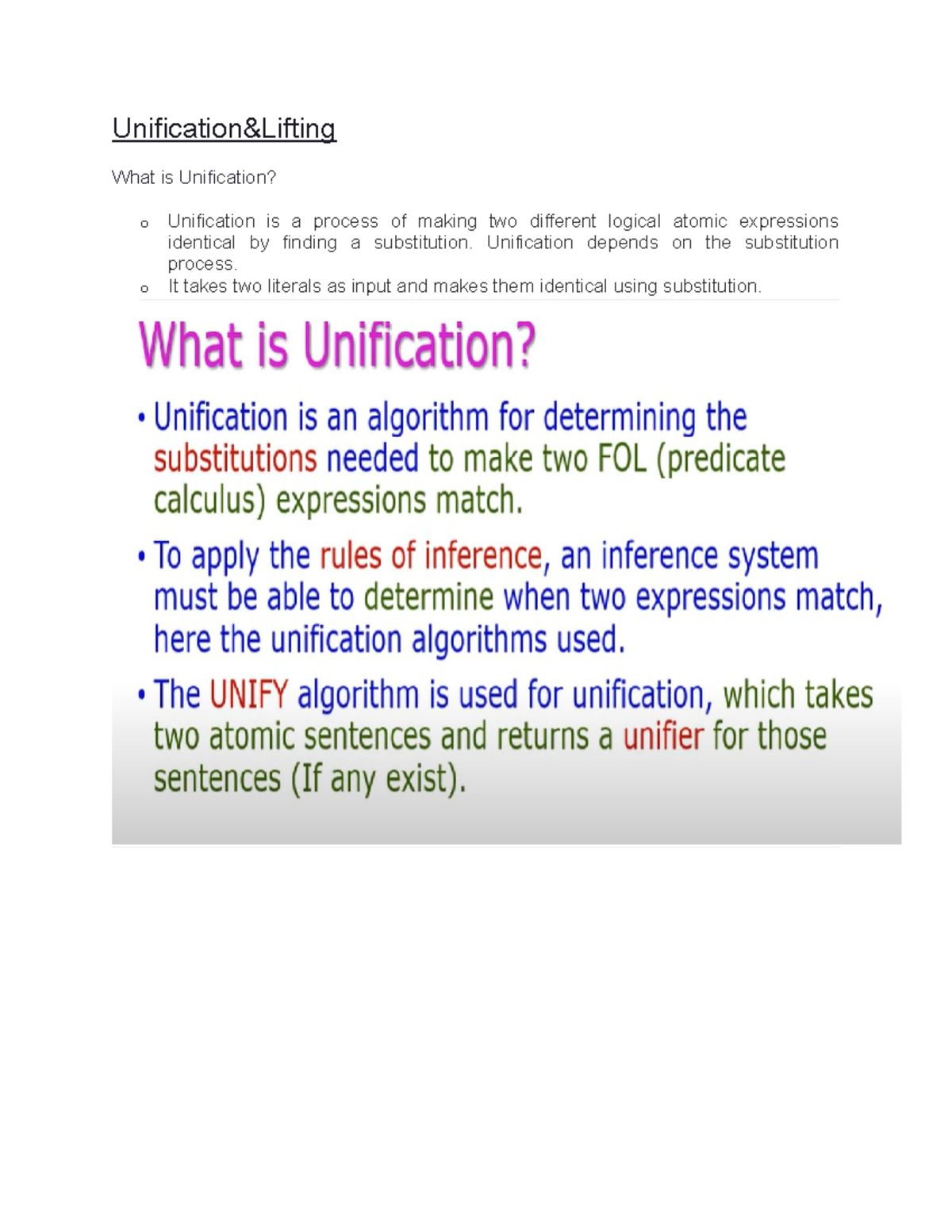 Unit4(unification,forward&backward chaing) - Unification&Lifting What ...
