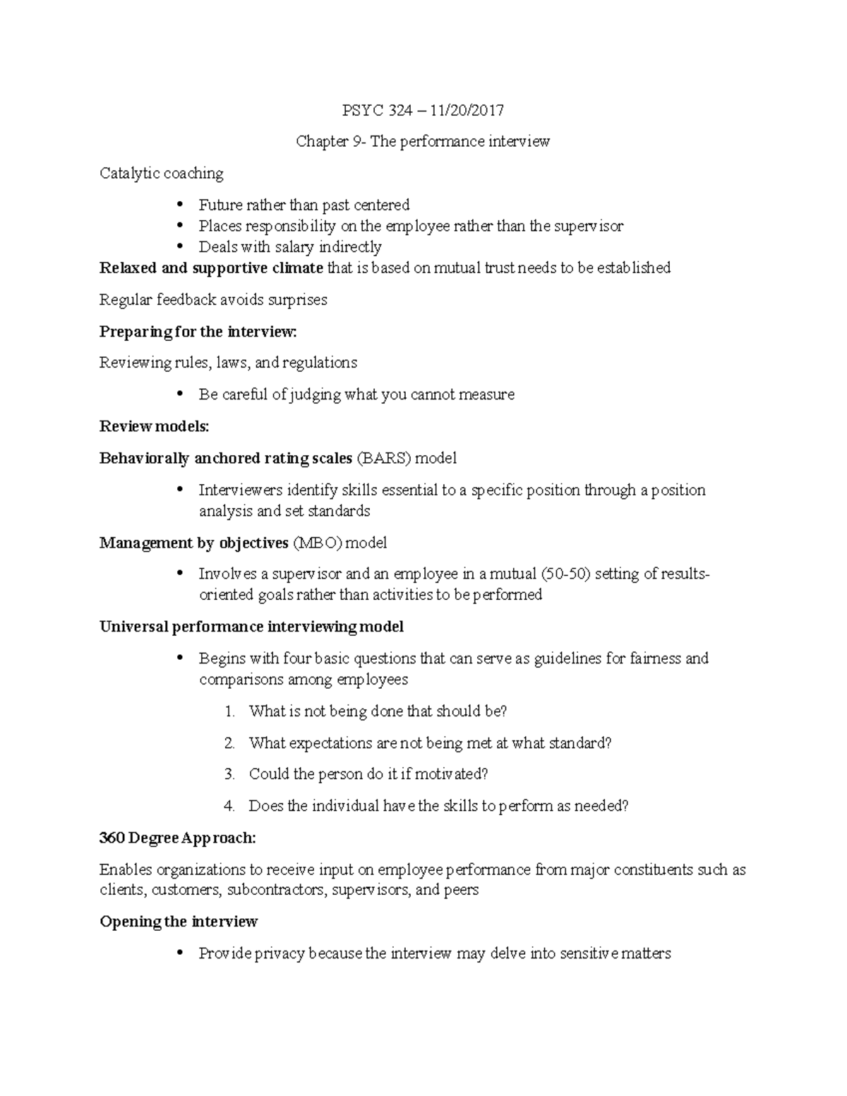 PSYC 324-6967, 11.20.2017 , Rudow - PSYC 324 – 11/20/ Chapter 9- The ...