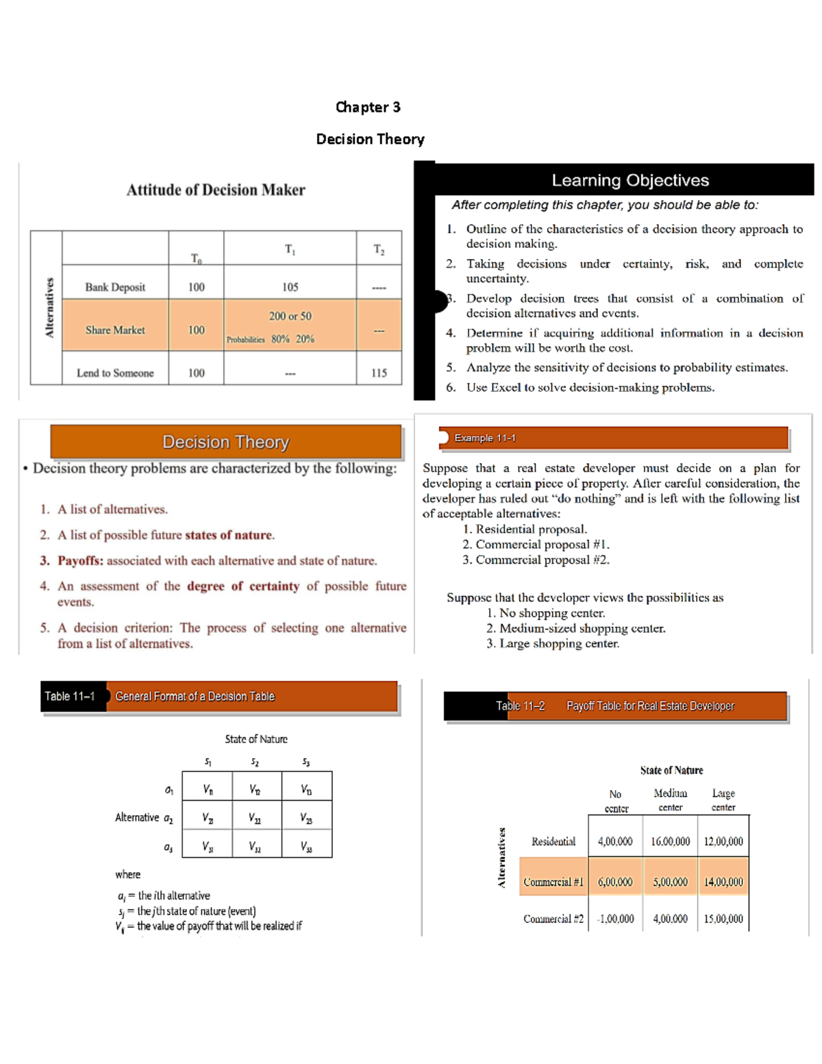 Chapter 3 - Operations Management - Chapter 3 Decision Theory \ - Studocu