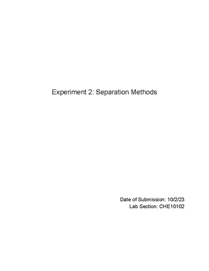 Chem Lab 8: Lab Report - Professor Figura CHE111_L April 5, 2023 ...