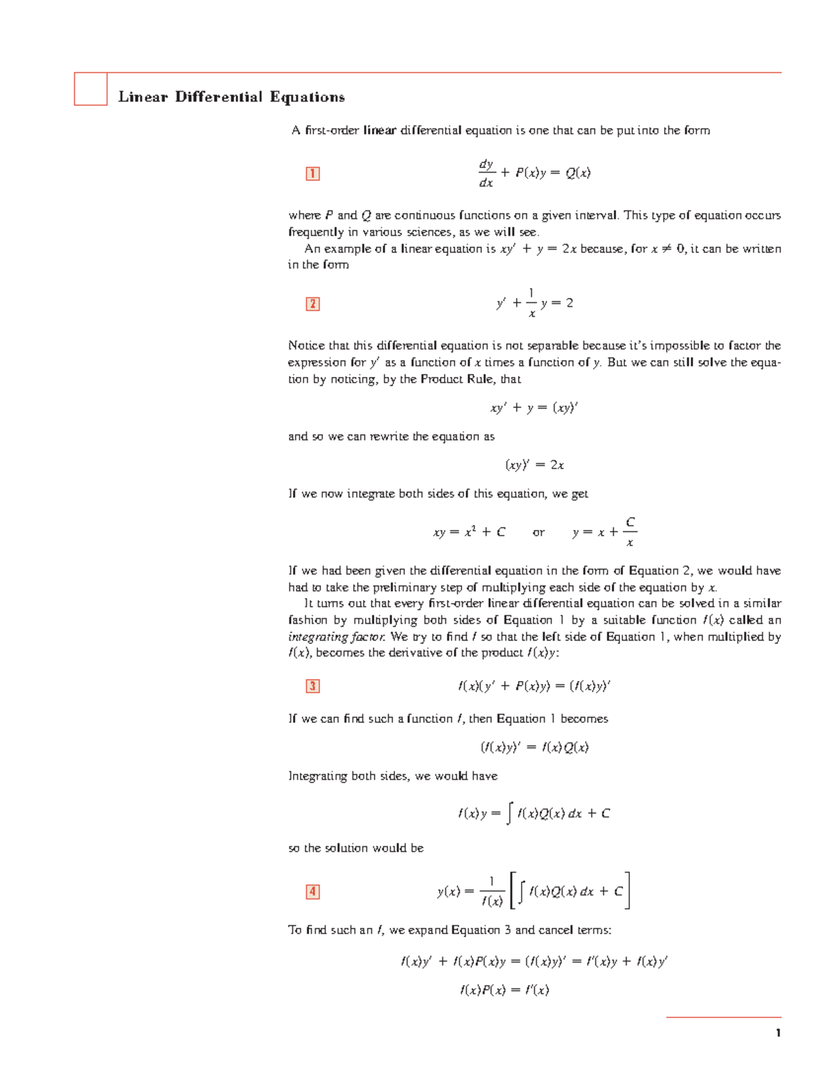 3c3-Linear Diff Eqns Stu - Linear Differential Equations A first-order linear differential ...