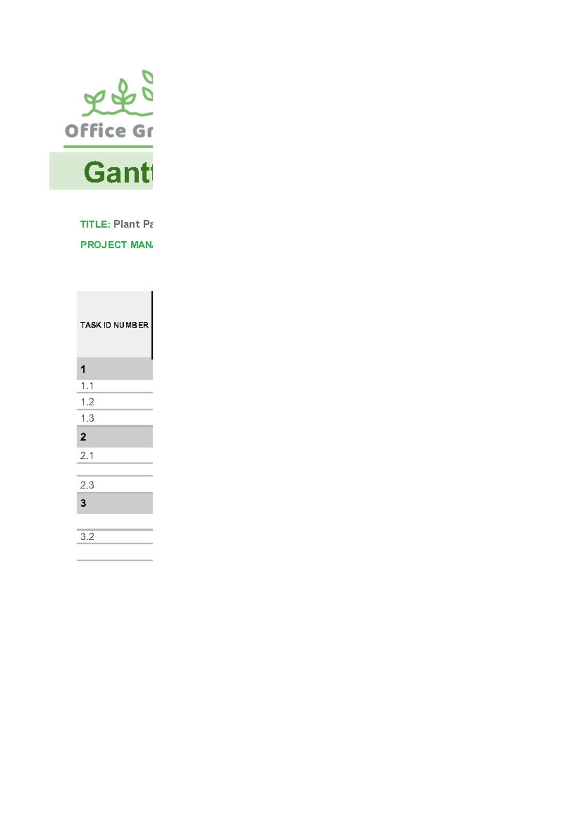 Abc2 - 1 1. 1. 1. 2 2. 2. 3 3. Gantt C TITLE: Plant Pals PROJECT MANAG ...