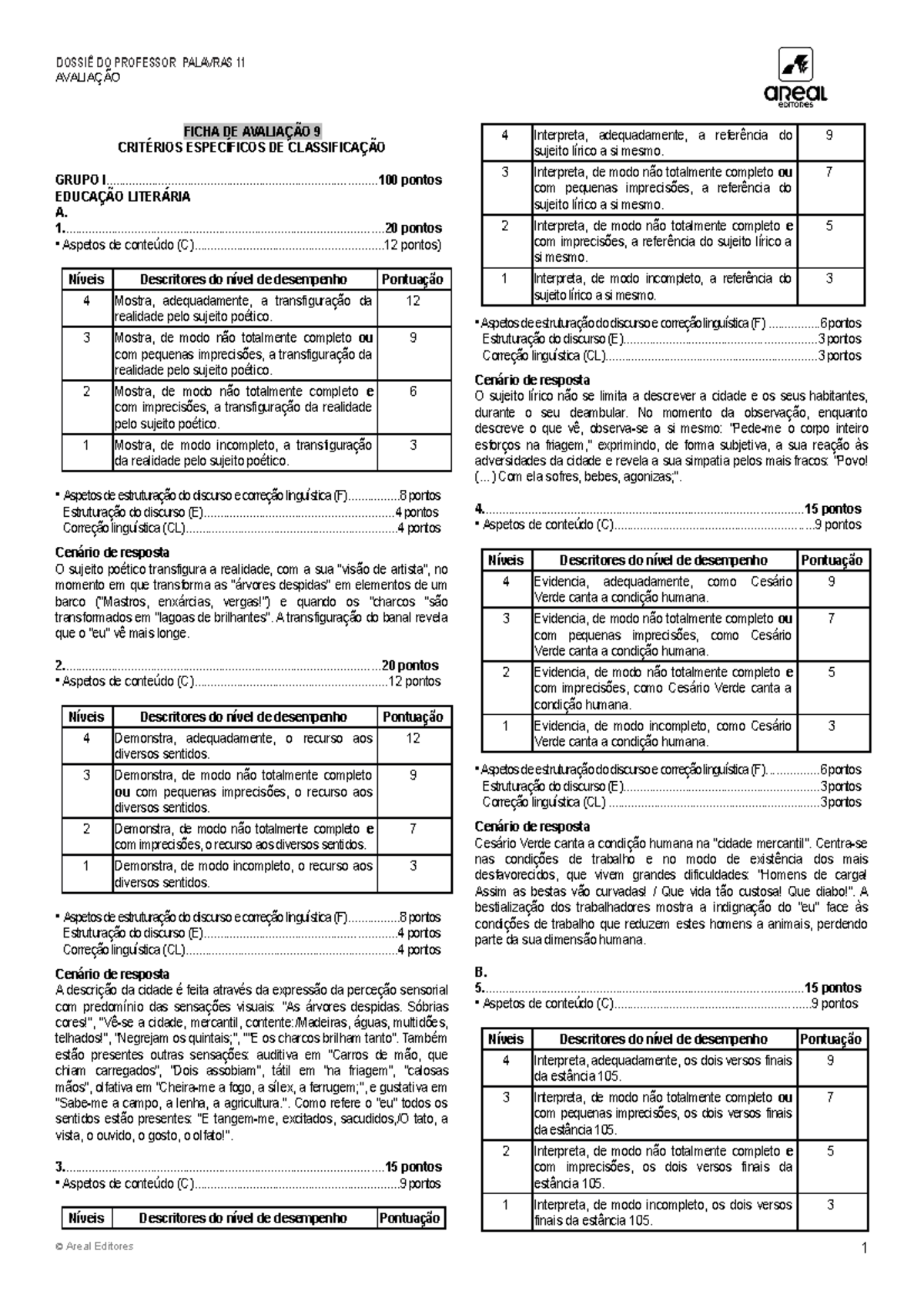 Ae pal11 criterios ficha av9 - DOSSIÊ DO PROFESSOR PALAVRAS 11 ...