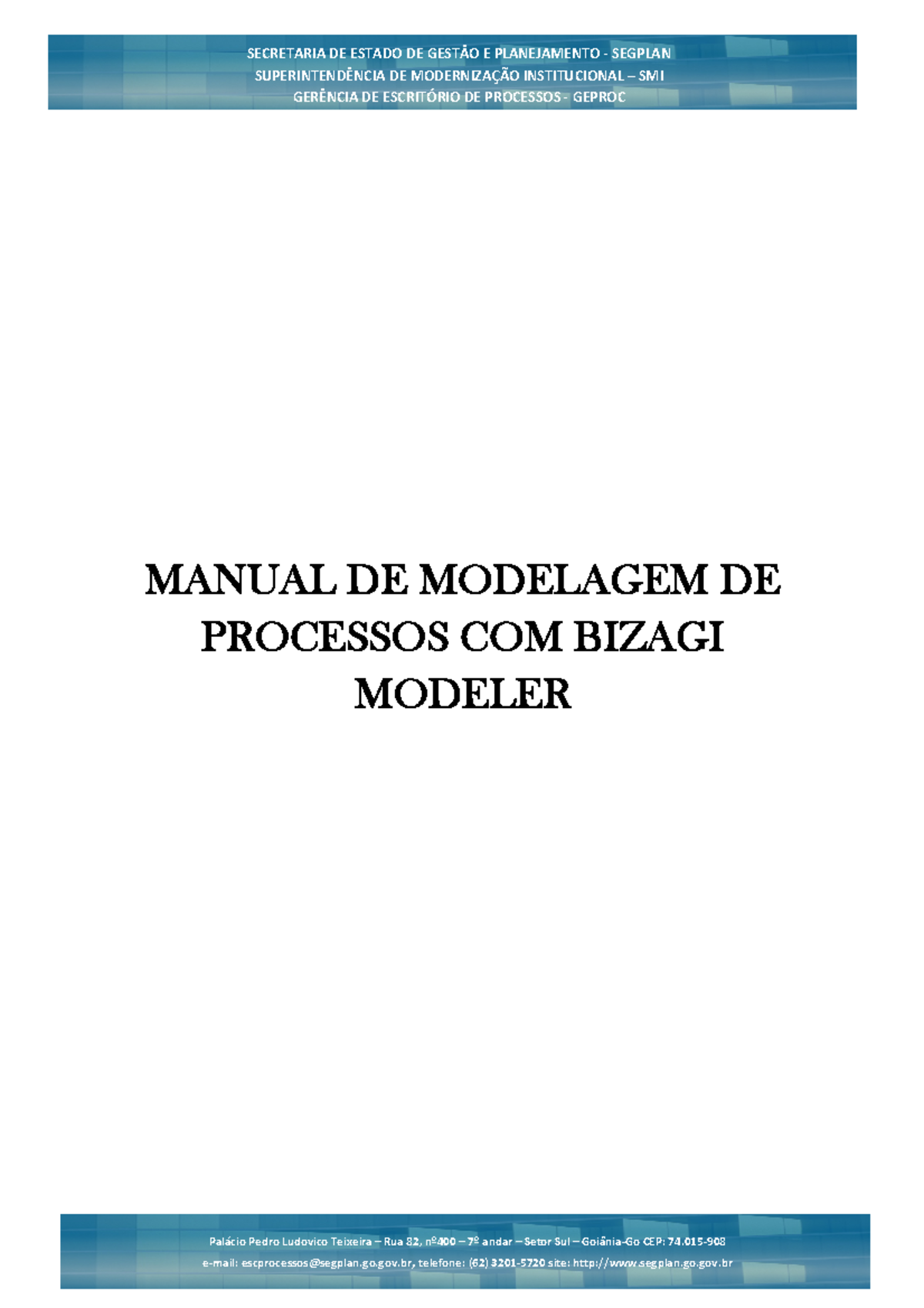 Manual de modelagem de processos - SECRETARIA DE ESTADO DE GESTÂO E ...
