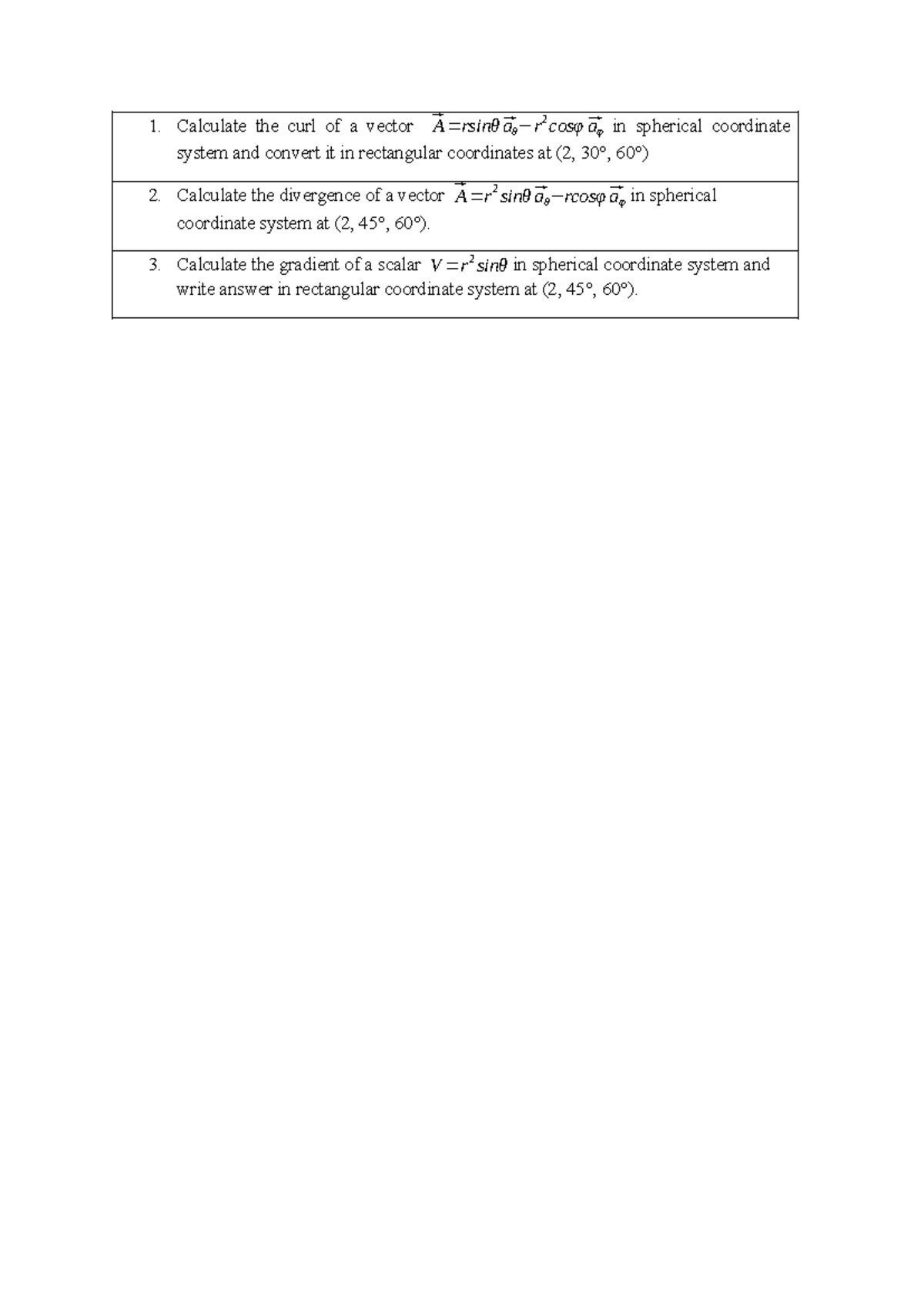 29 06 2021 Quiz Assignments Electromagnetic Field Theory Calculate The Curl Of A Vector