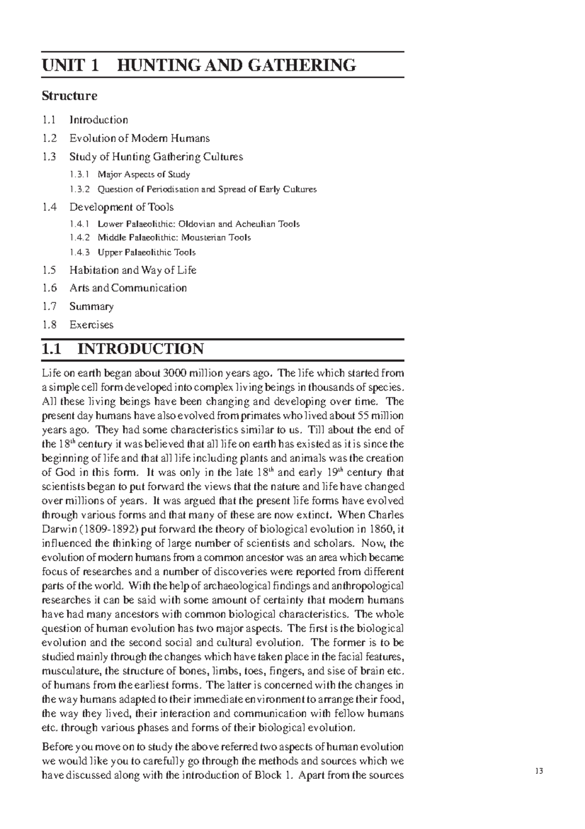 Hunting and Gathering - assignment answer - 13 UNIT 1 HUNTING AND ...