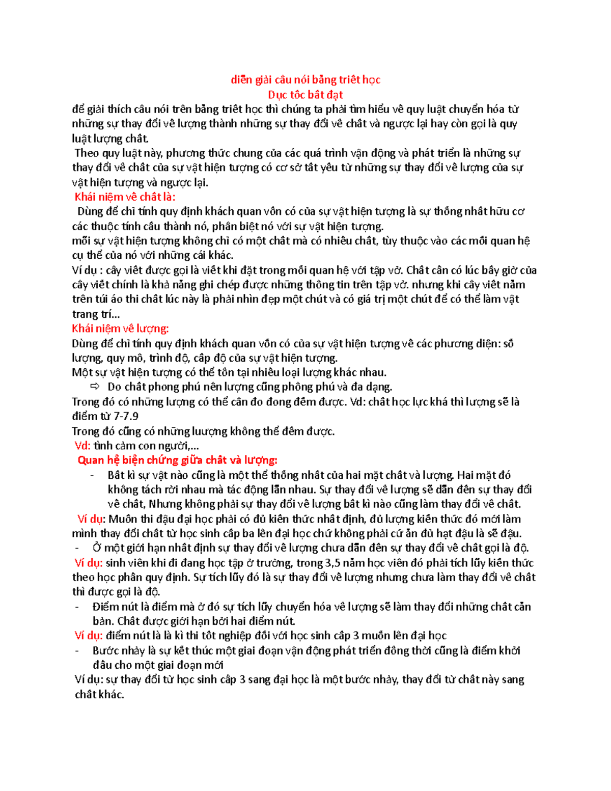 Triết-học - fhfhf - diễễn gi i câu nói bằằng triễết h cả ọ D c tốếc ...