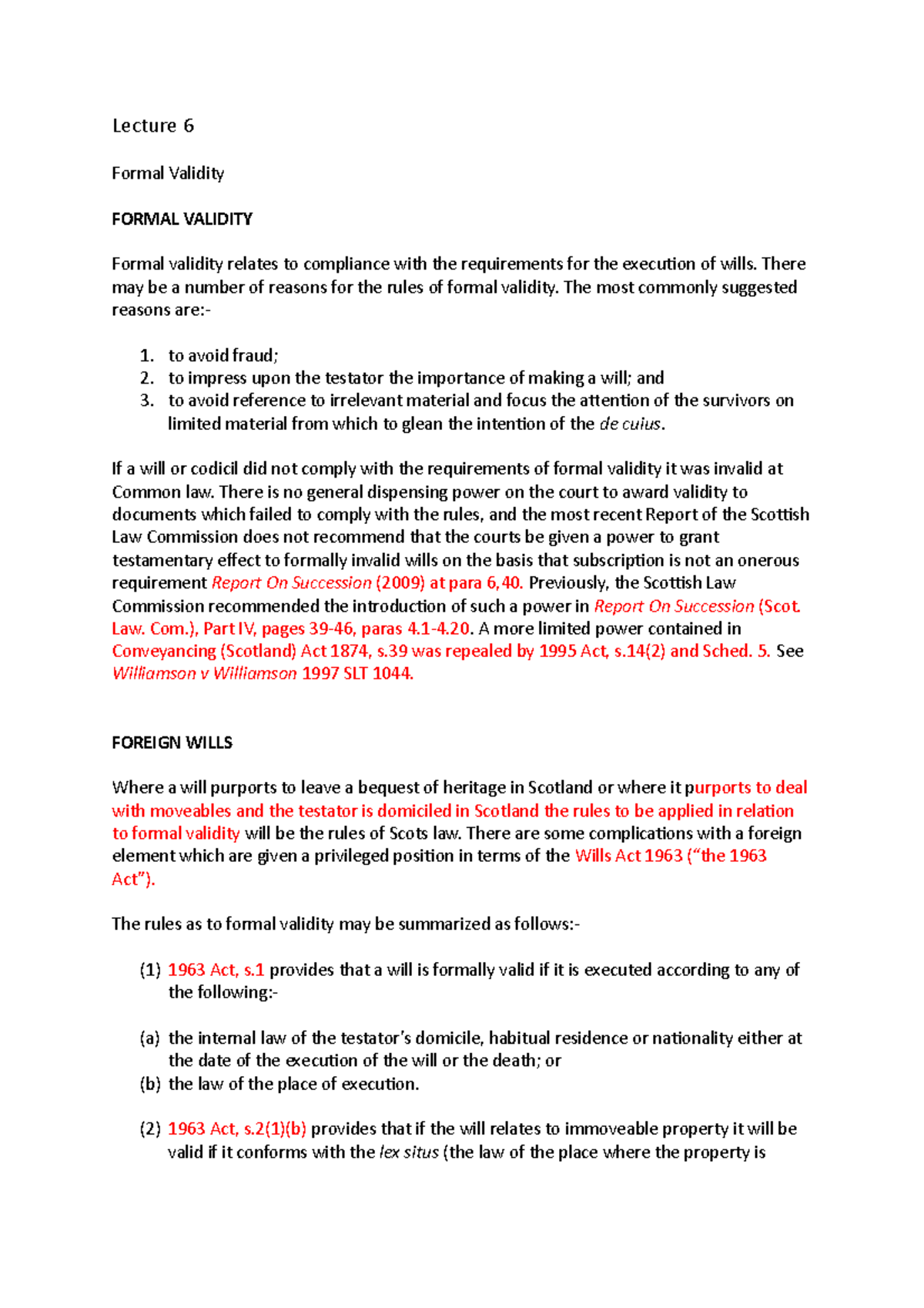 Lecture 6 - Lecture 6 Formal Validity FORMAL VALIDITY Formal validity ...