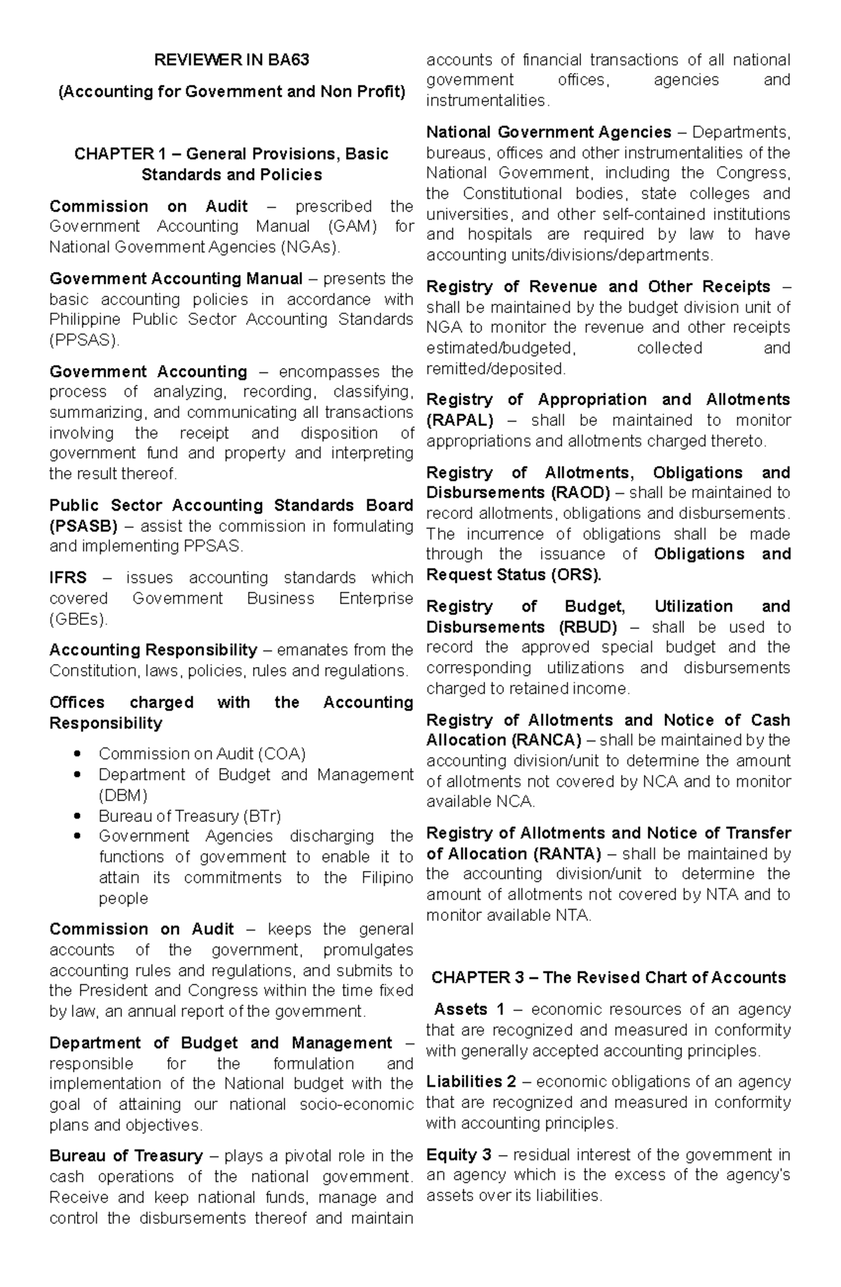 Reviewer IN BA63 - REVIEWER IN BA (Accounting for Government and Non ...