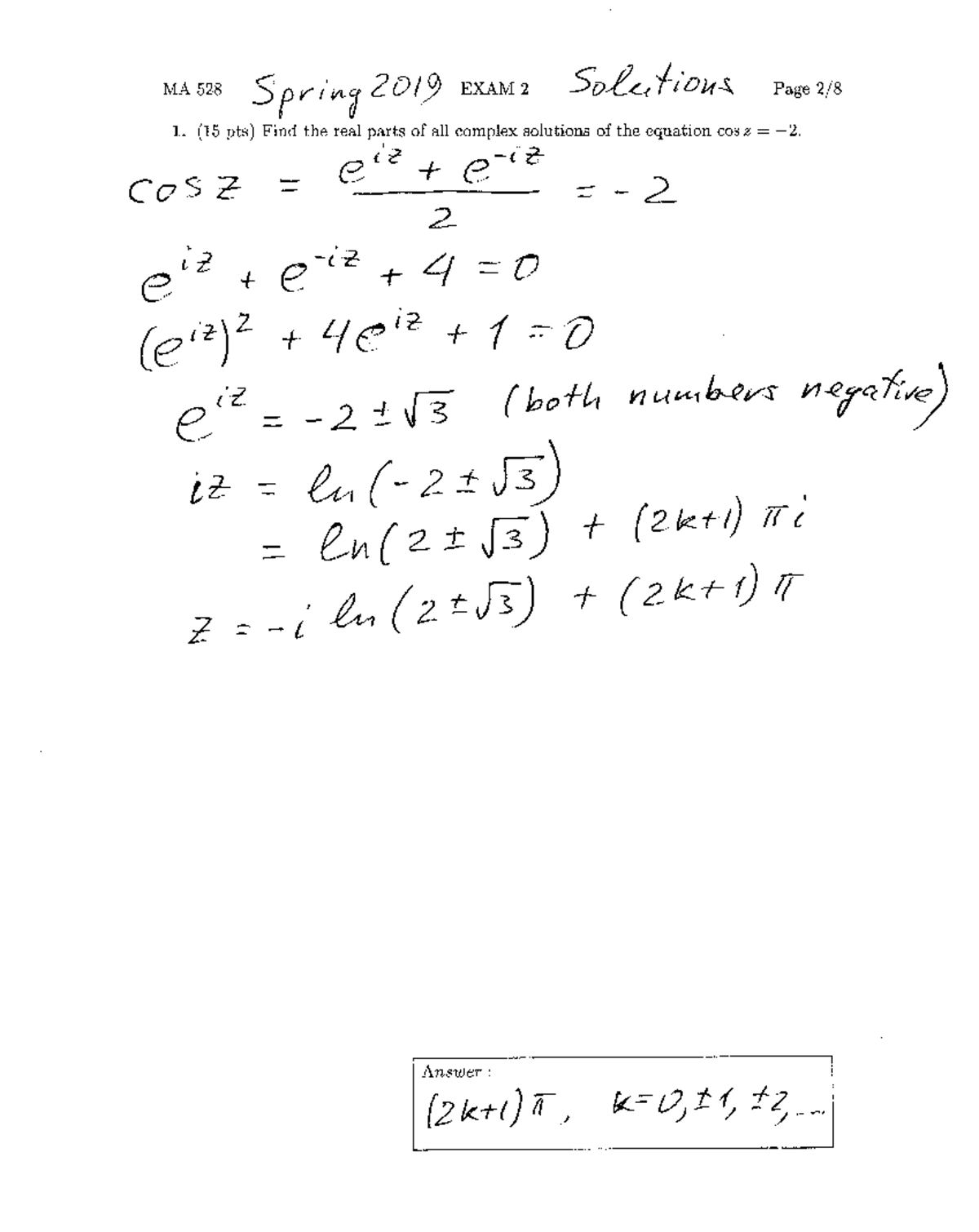 E2s19solns - MAC;H8 Spr;ifeff 2019 FTXA:M2 S02Zi+;Oh+ Pa;g!e2/ 1. (15 ...
