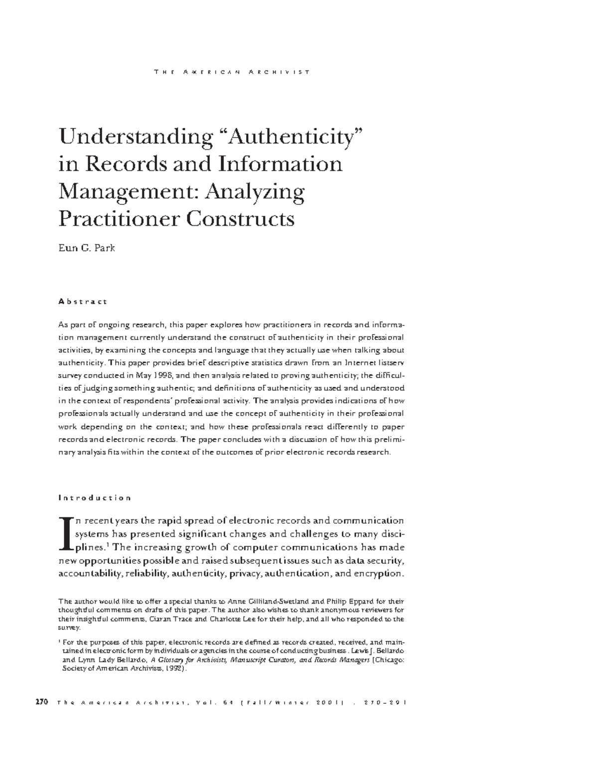 Understanding Authenticity in Records an - LWZ114 - CDU - Studocu