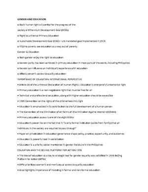 Gender Interests and Needs - Gender Interests and Needs Gender ...