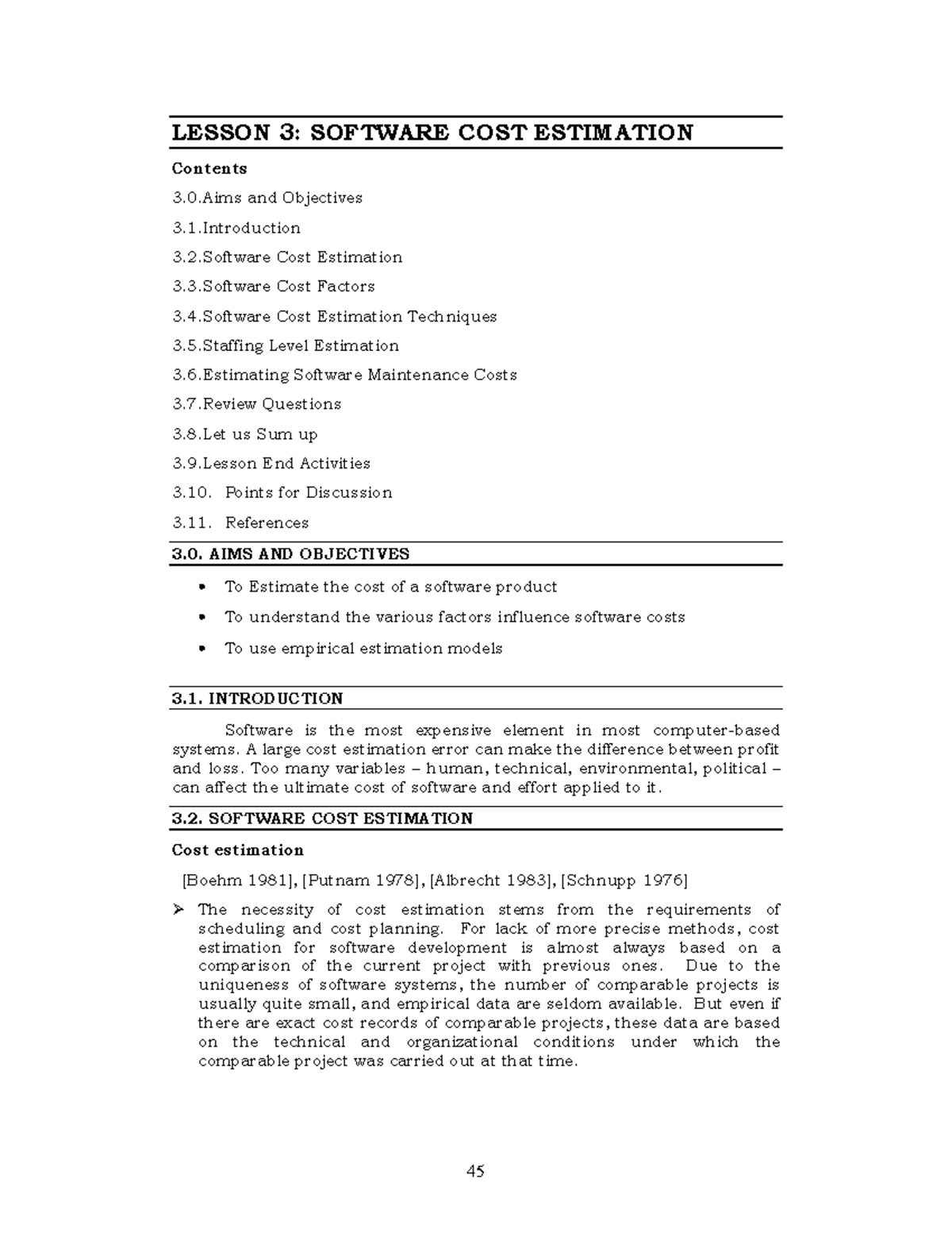 Lesson 3-software cost estimation - - Studocu