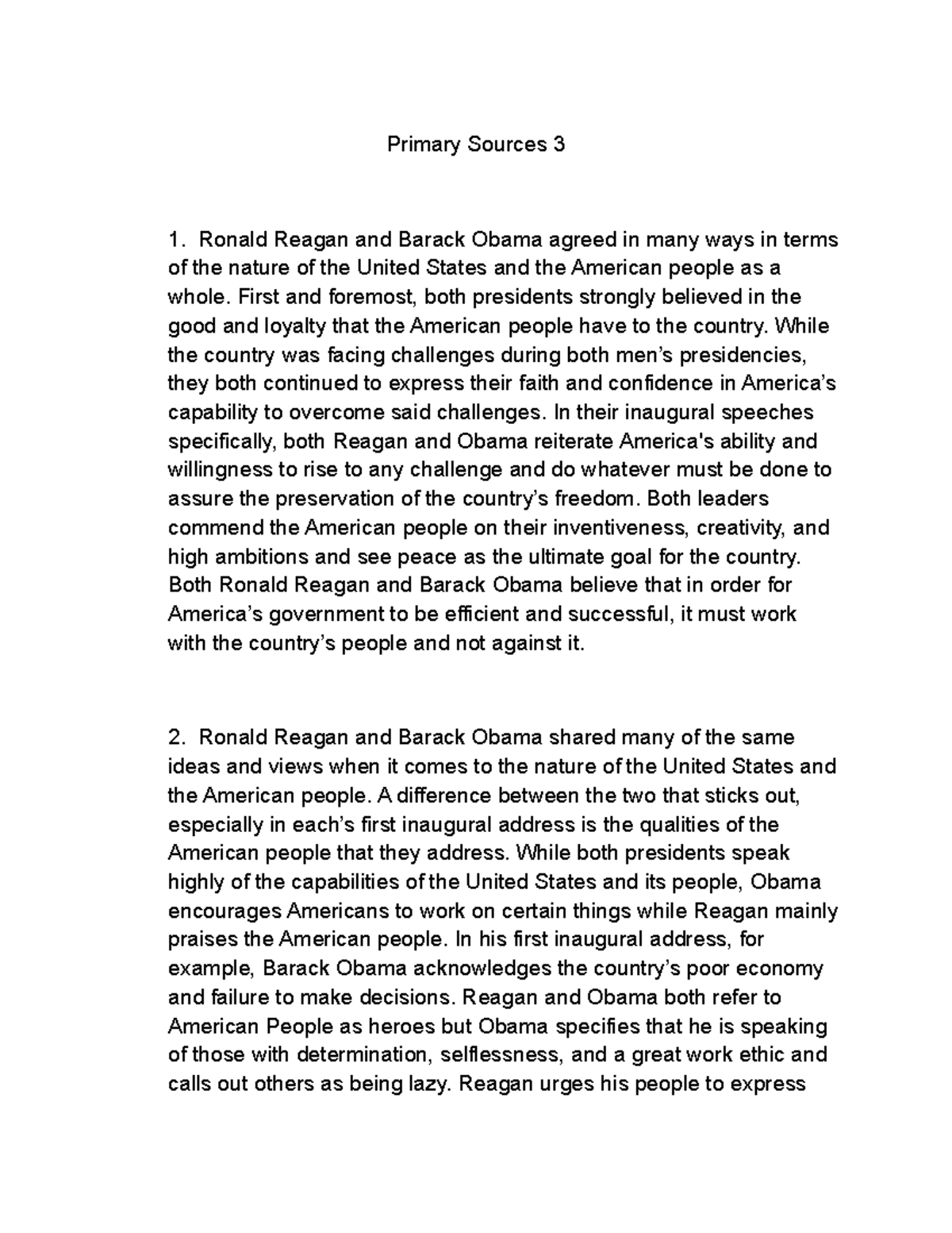 Primary Sources 3 - US History online course spring of 2022 - Primary ...