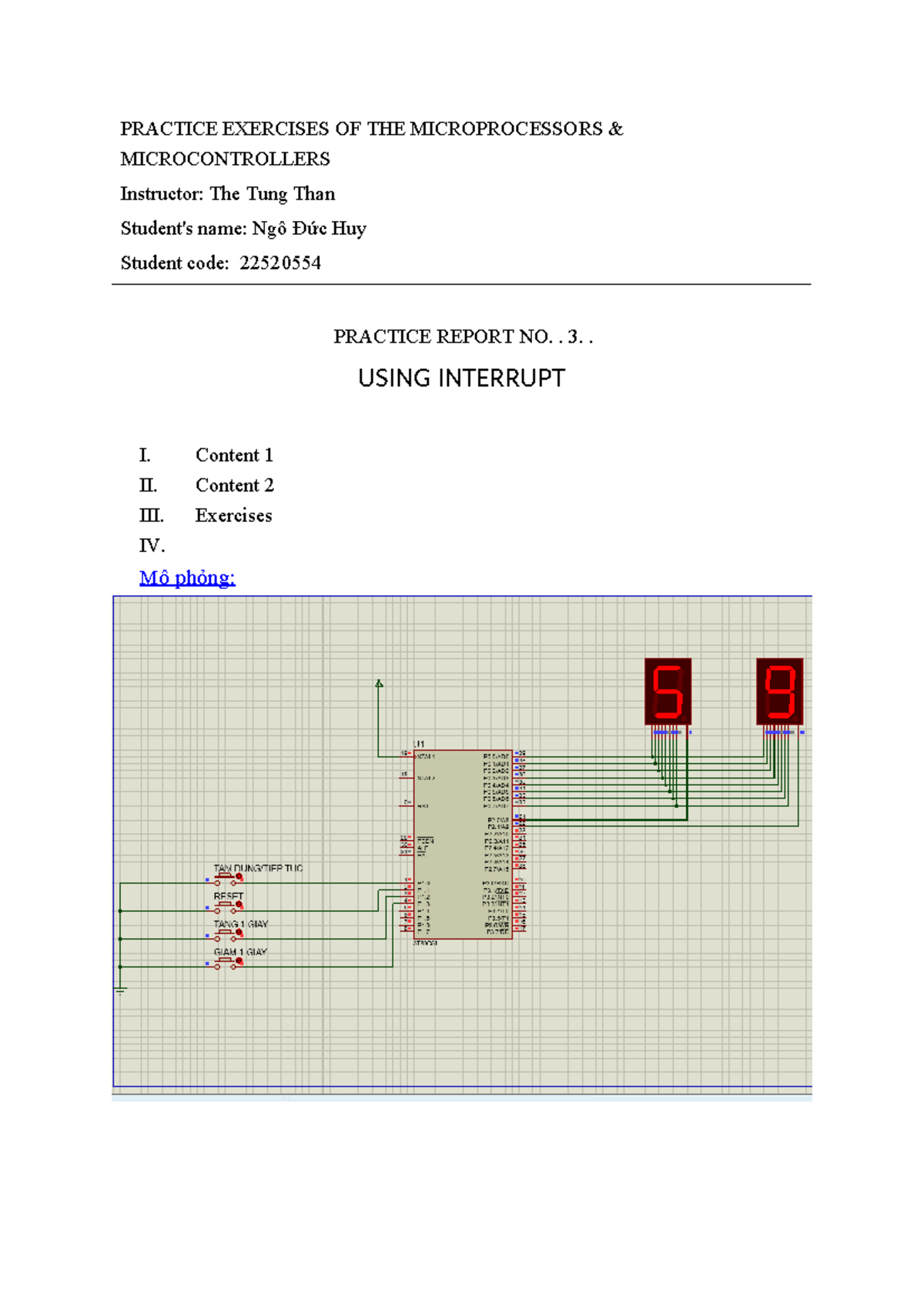 Template - PRACTICE EXERCISES OF THE MICROPROCESSORS & MICROCONTROLLERS ...