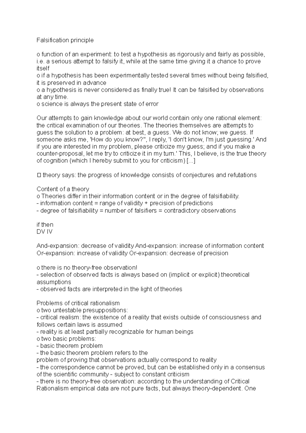 Falsification principle - a serious attempt to falsify it, while at the ...