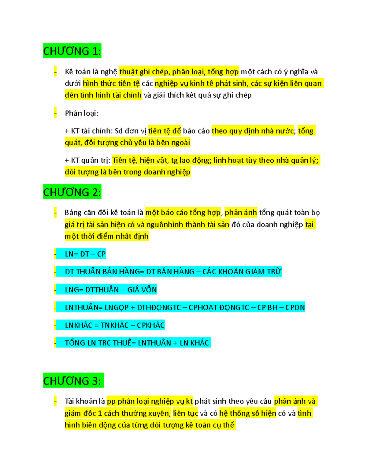ÔN-NLKT - NLKT - CH ƯƠNG 1: Kếế toán là nghệ thu t ghi chép, phân lo i, t ng h pậ ạ ổ ợ m t cách ...