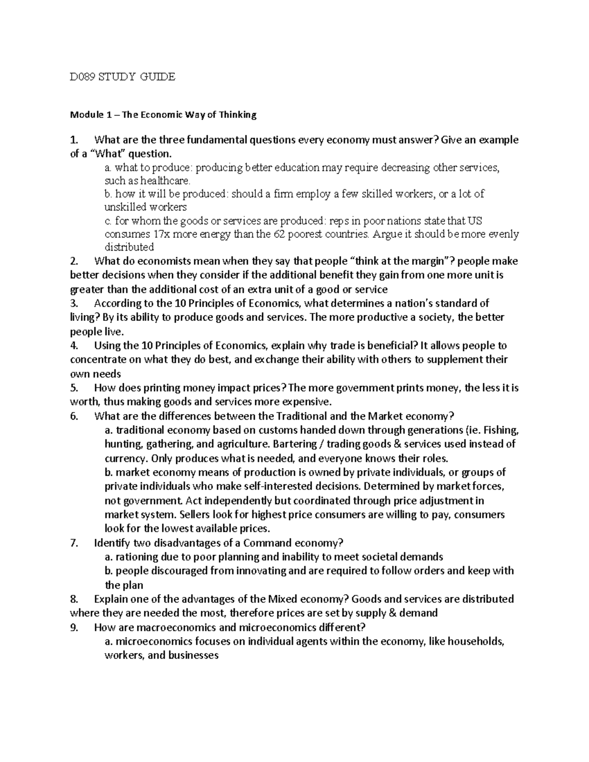 D089 Study Guide Module 1 - NOTES from module 1 - D089 - WGU - Studocu