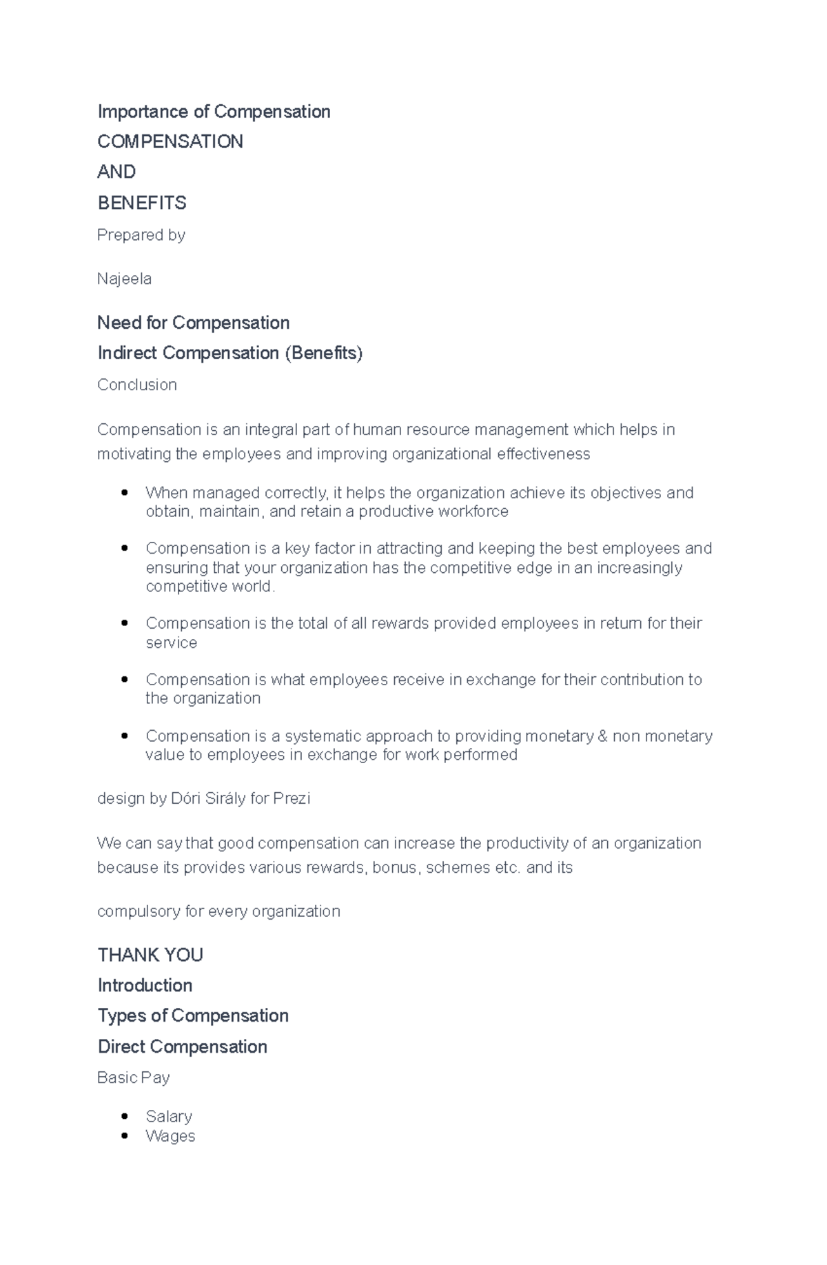 Compensation - Compensation is the total of all rewards provided ...