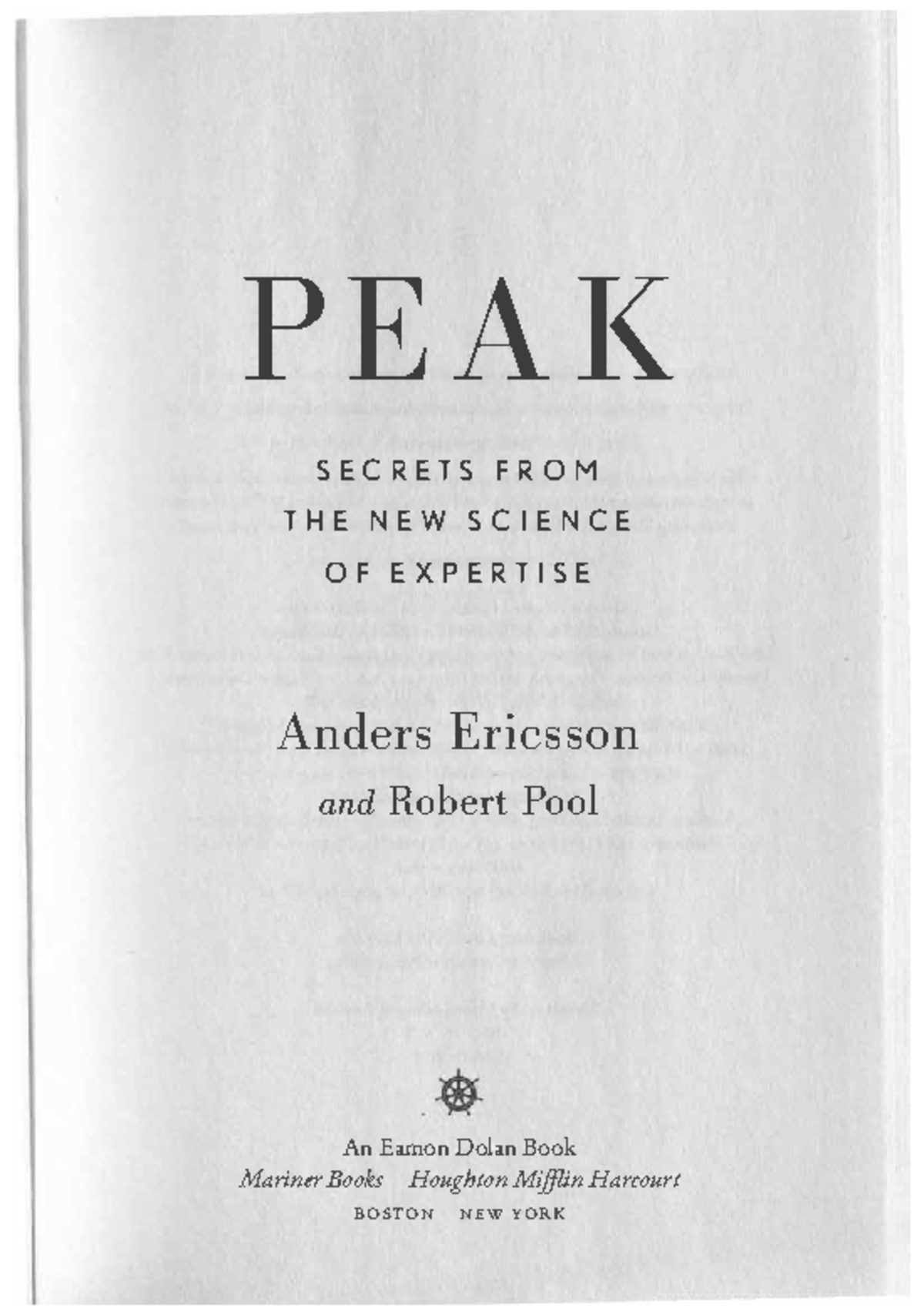 Peak - triple i class notes - PEAi( SECRETS FROM THE NEW SCIENCE OF ...