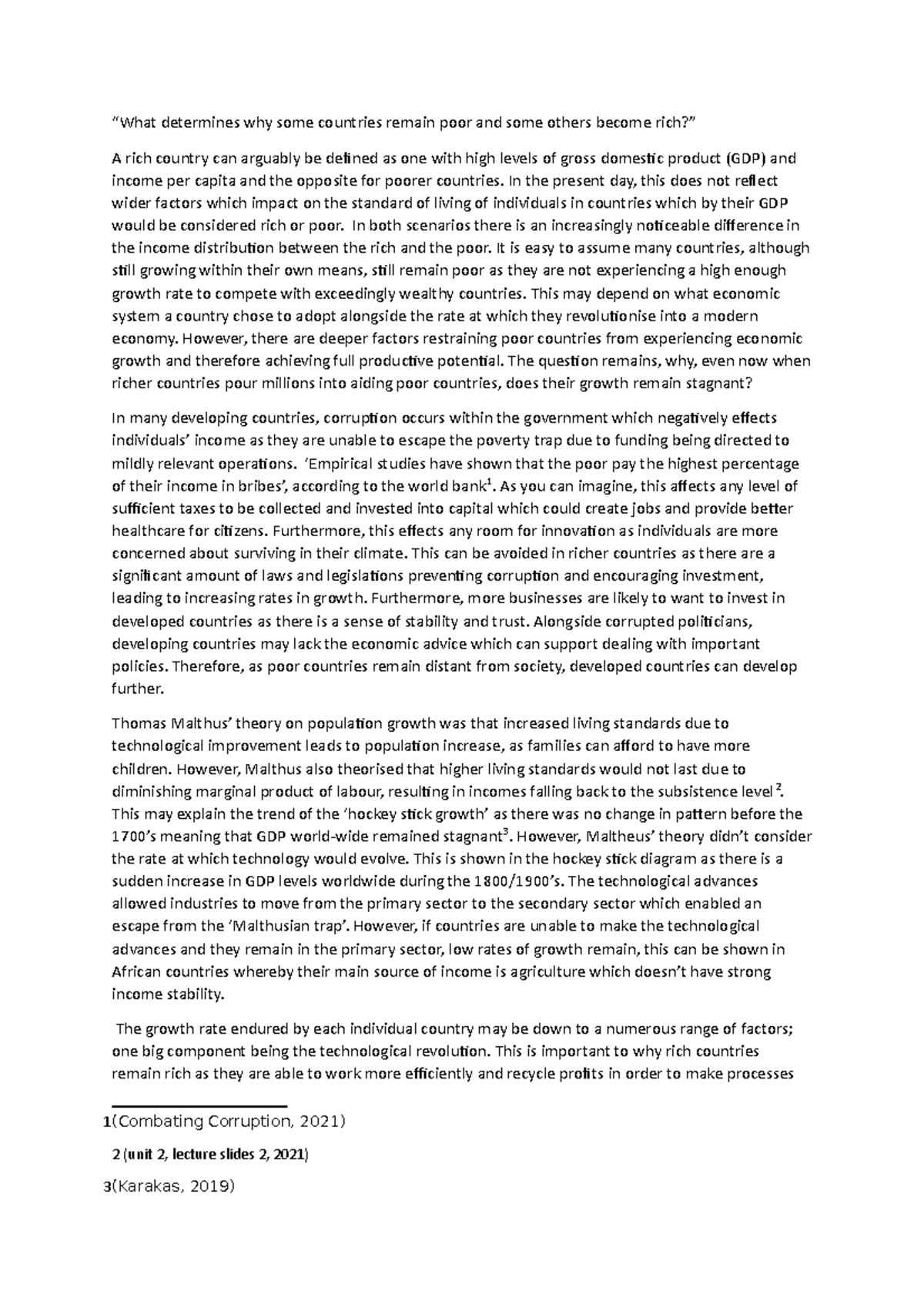 Doing economics essay - got 55% on this assignment. The economy module ...