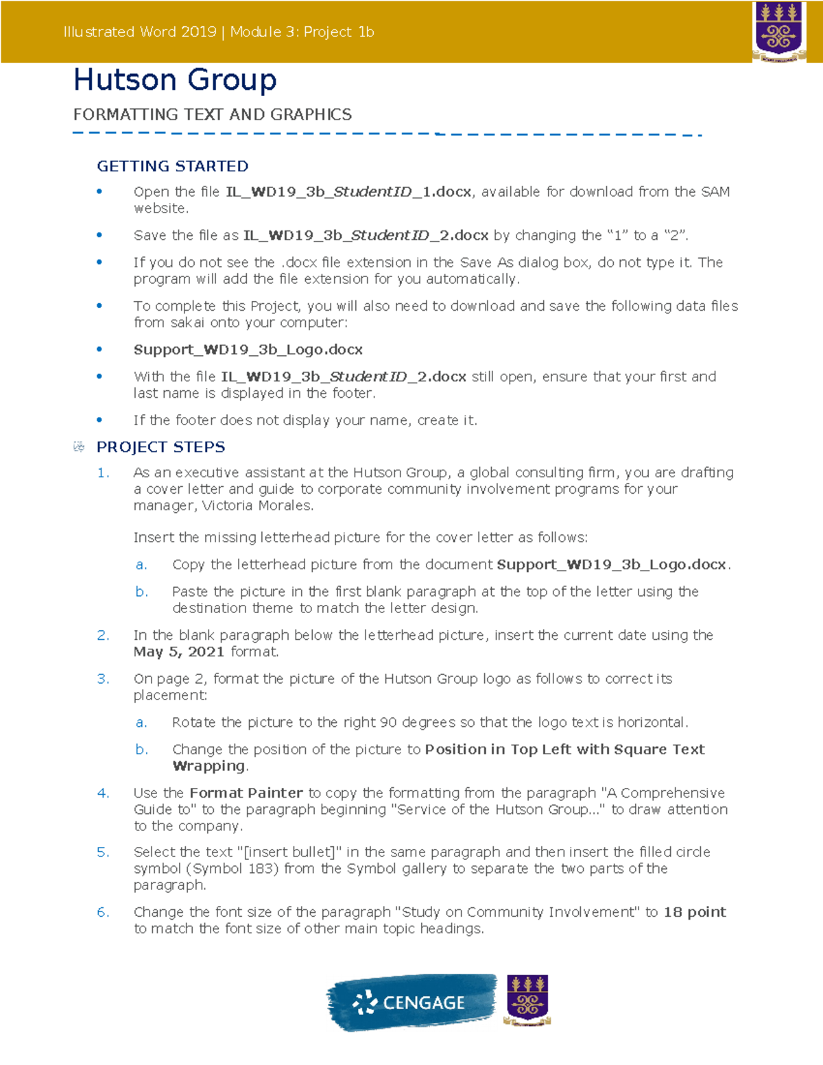 Instructions IL WD19 3b - Hutson Group FORMATTING TEXT AND GRAPHICS ...