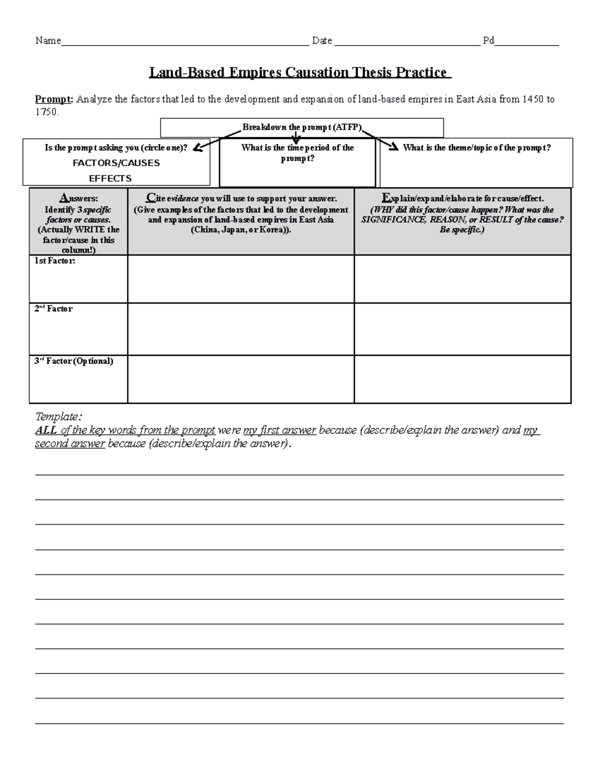 Land Based Empires East Asia Prompt Practice 2019 - - Studocu