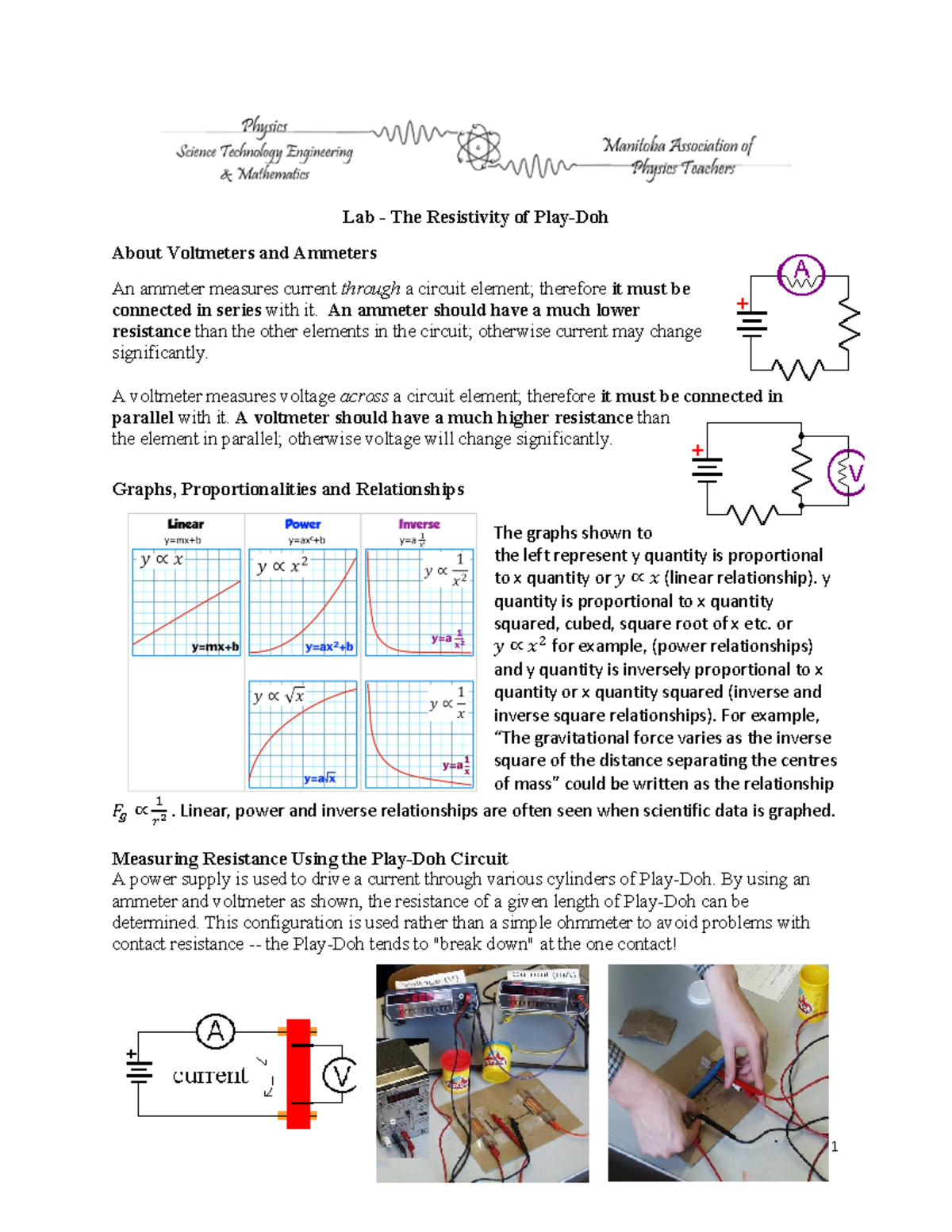 Resistivity-play-doh LAB Resistance - Lab - The Resistivity of Play-Doh ...