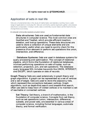 Applications of Functions and relations in real life - All rights ...