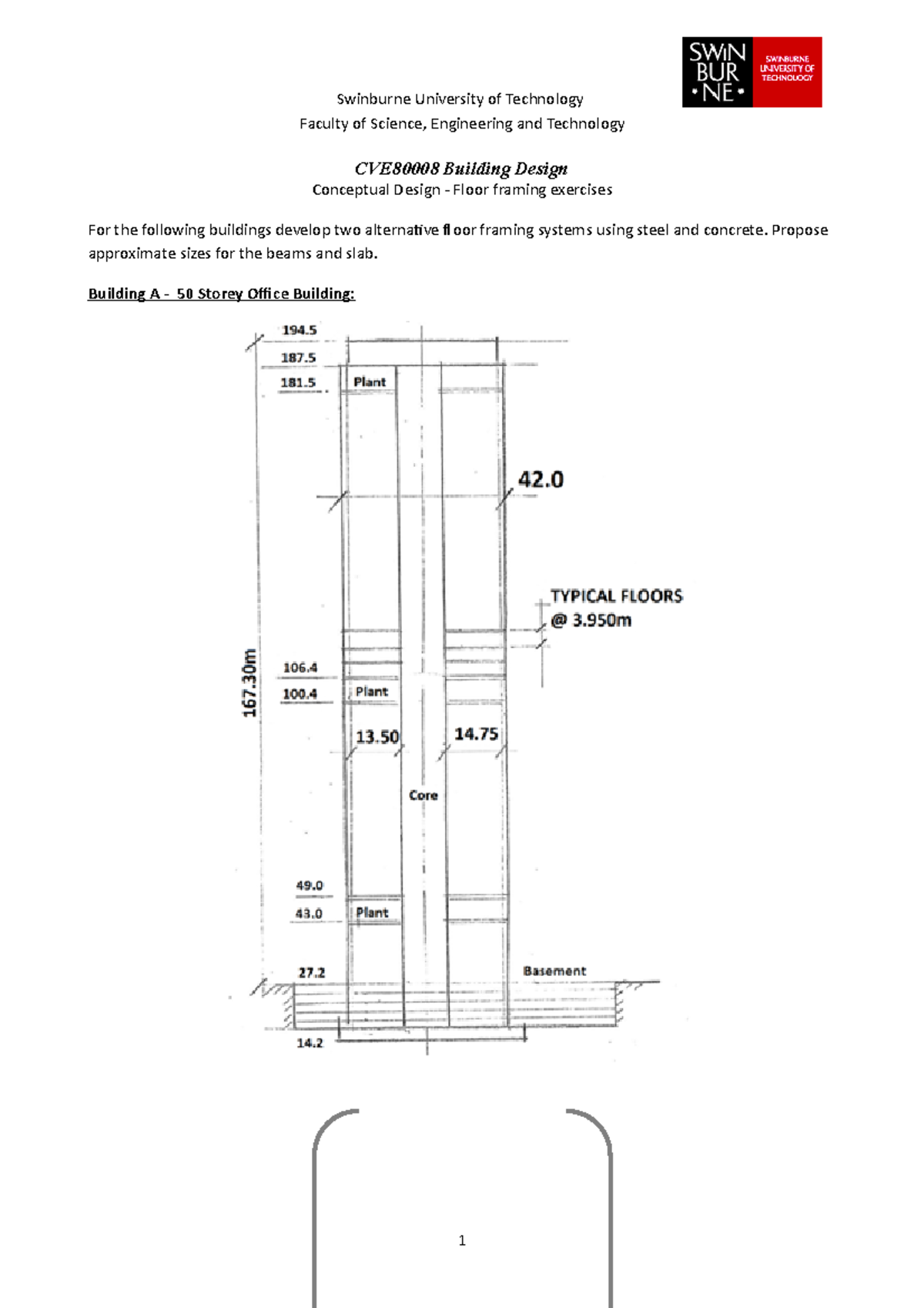Floor framing excerises - 1 Swinburne University of Technology Faculty ...