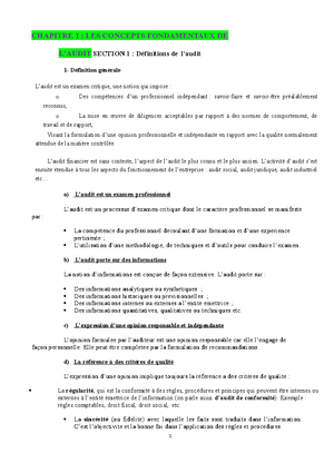 Corrige-examen-audit-2021-2022 - Examen Audit 2018/ Questions : 1 ...